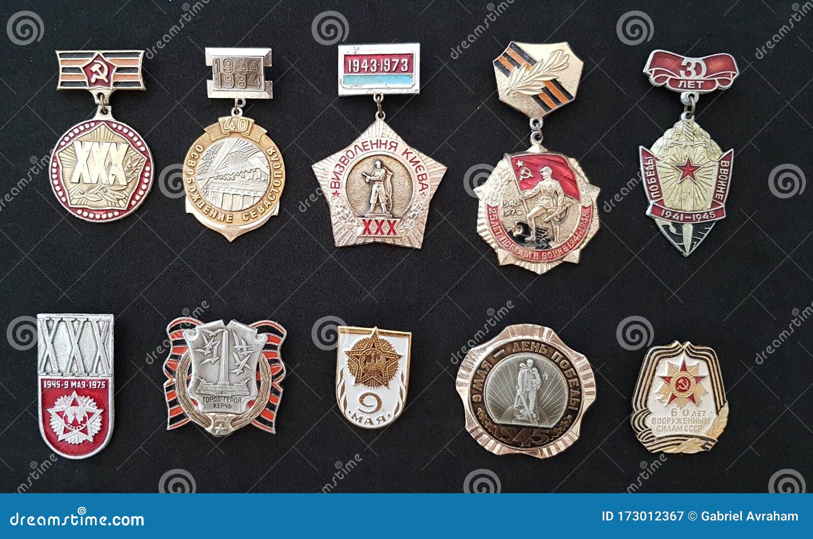 Collection of World War II Soviet Medals Editorial Photography - Image ...