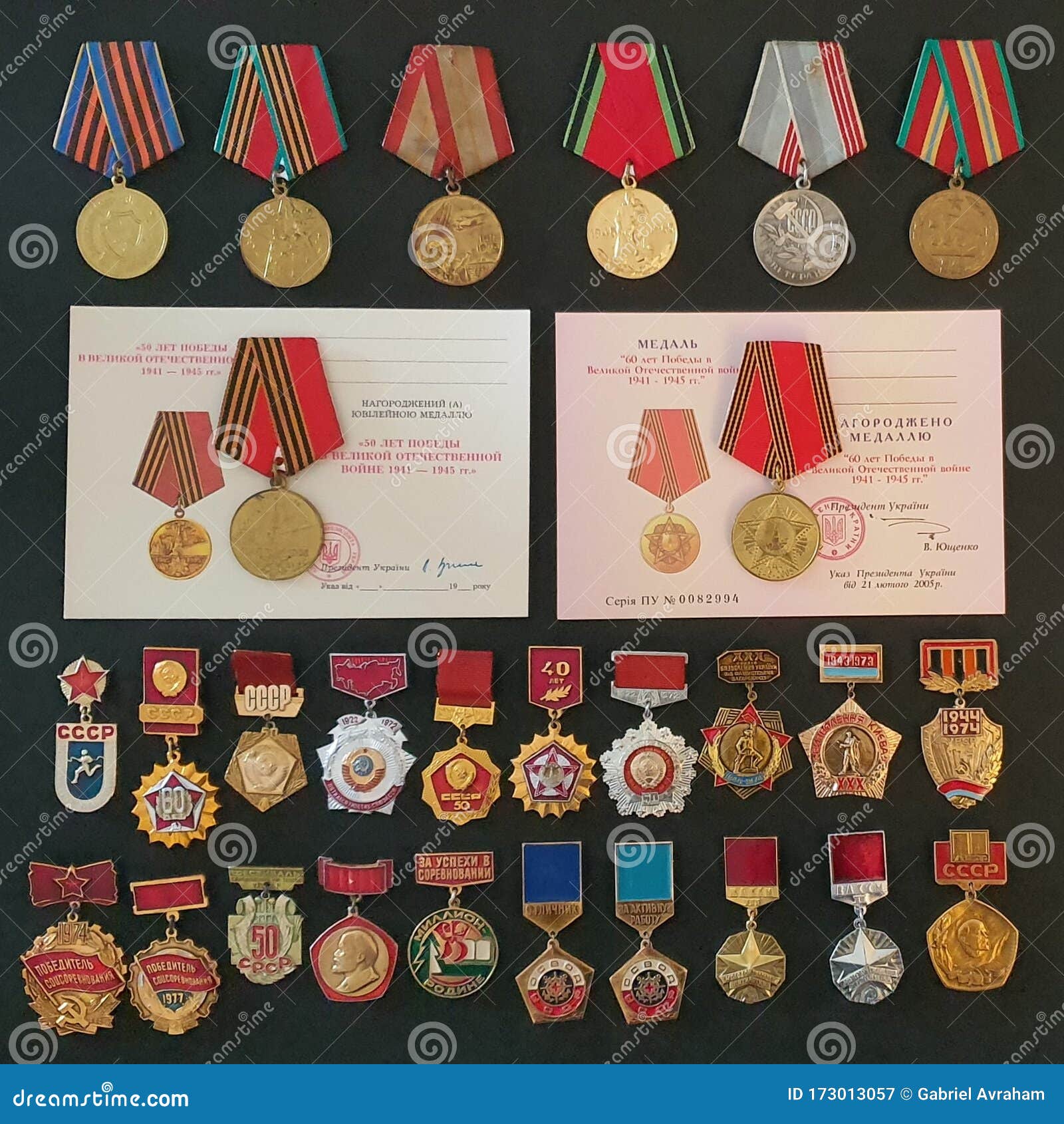 Collection of World War II Soviet Medals Editorial Photography - Image ...