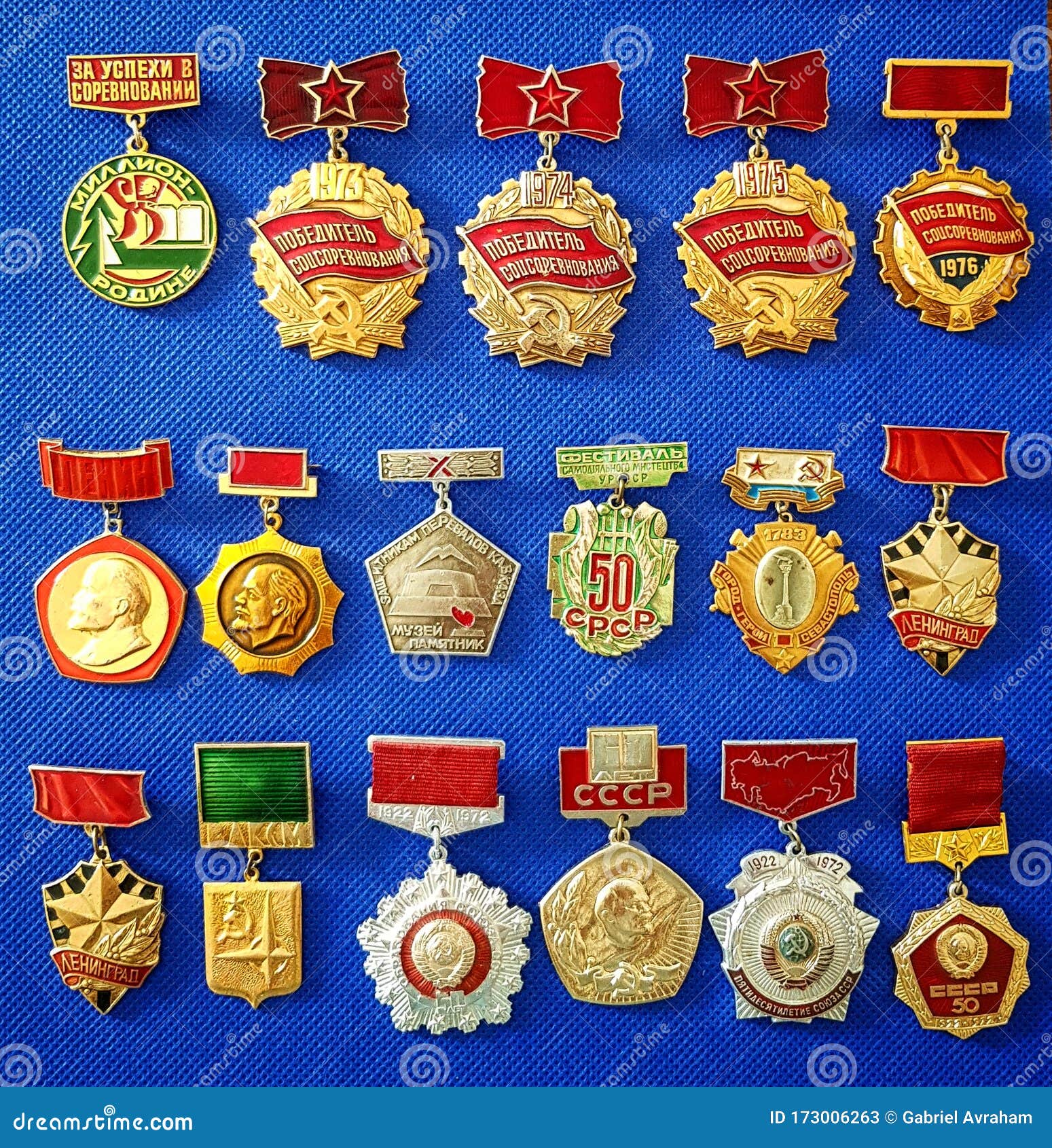 Collection of World War II Soviet Medals Stock Image - Image of soviet ...