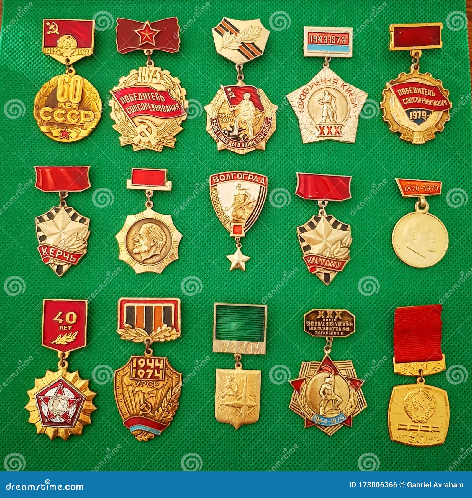 Collection of World War II Soviet Medals Stock Photo - Image of world ...