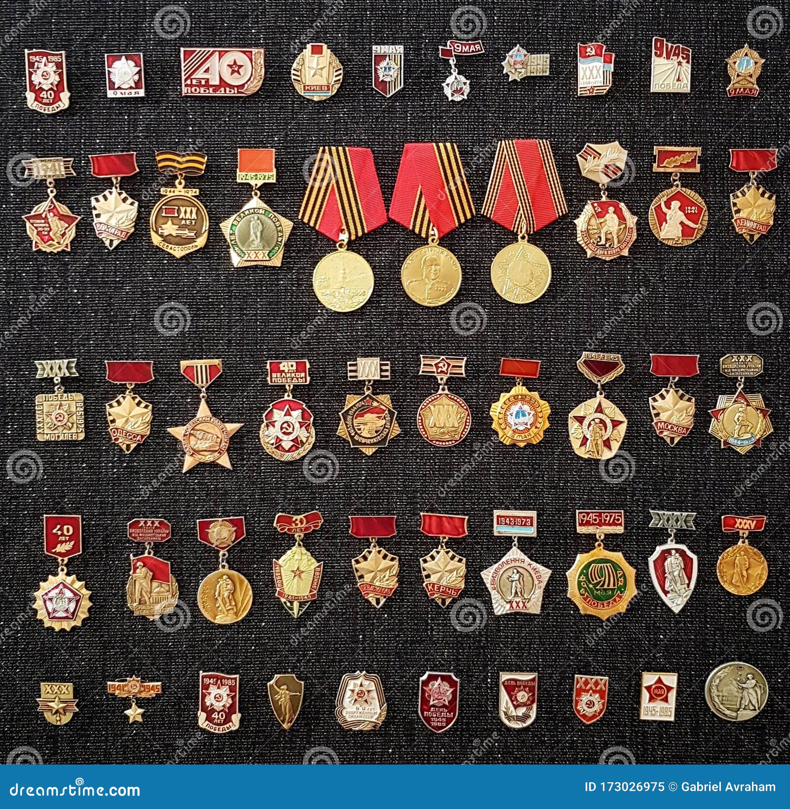 Collection of World War II Soviet Medals Editorial Image - Image of ...