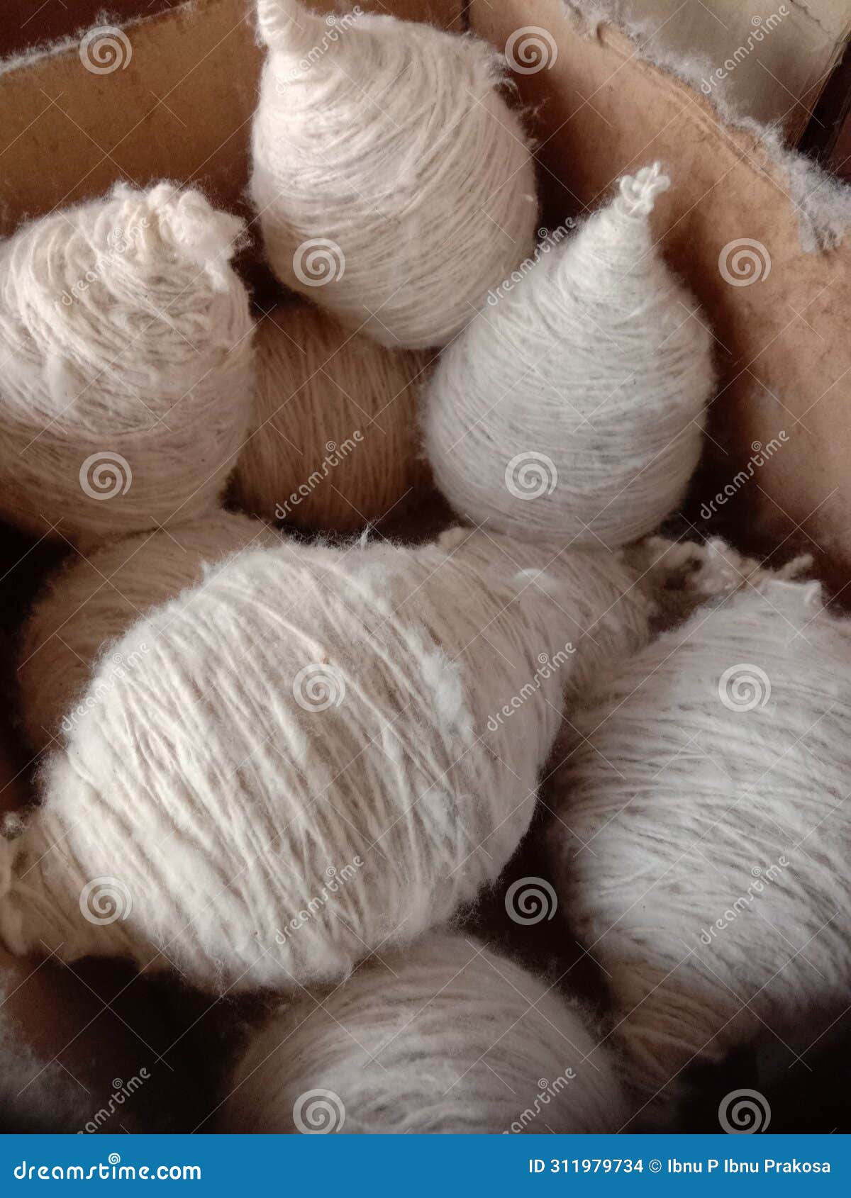 A Collection of Woven Threads in a Cardboard Box Stock Photo - Image of ...
