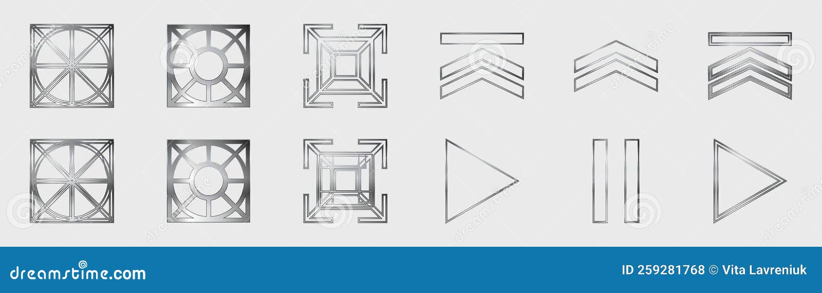 Collection of Y2K Elements. Big Collection of Abstract Graphic ...