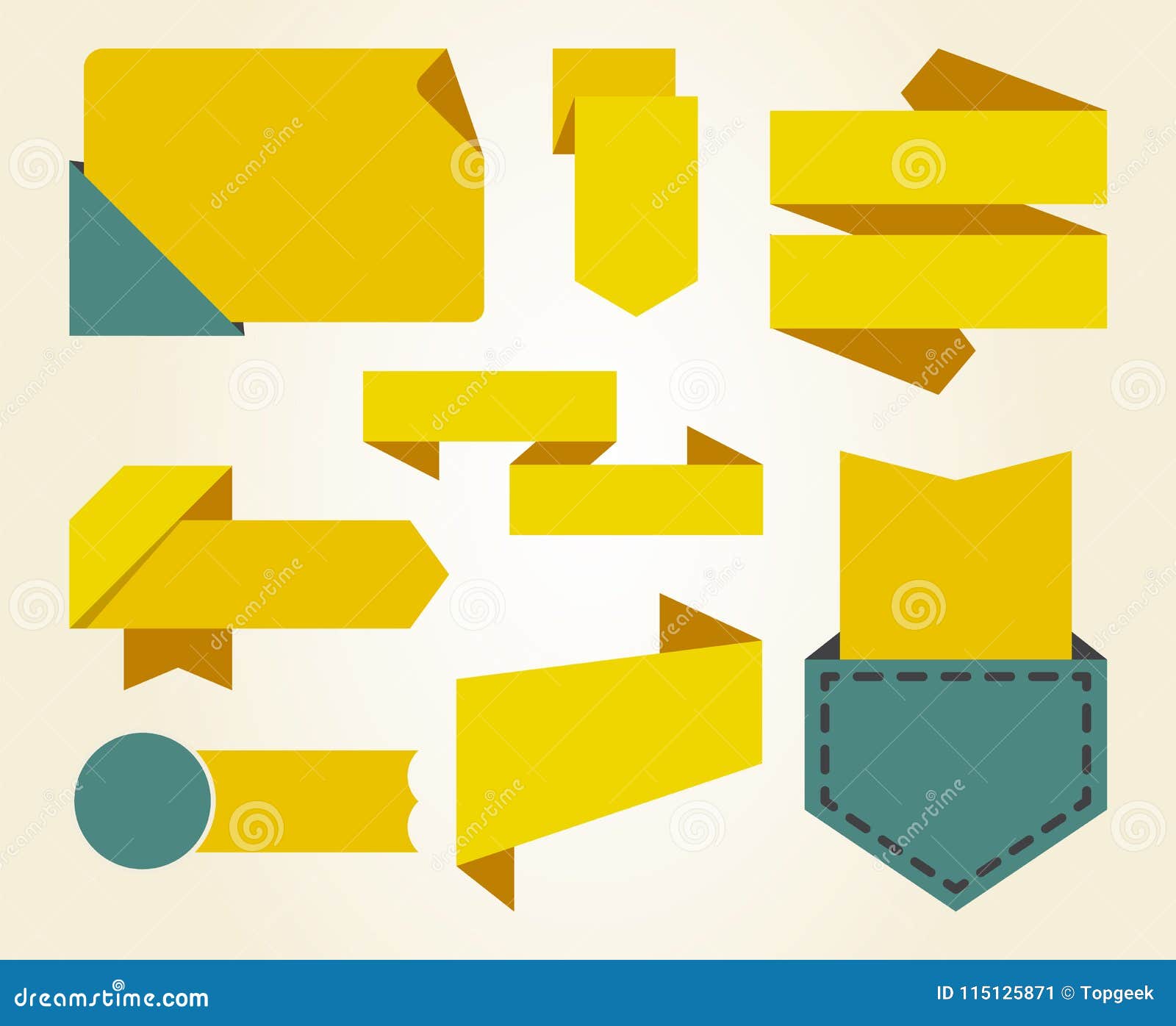 Collection of Empty Stickers Vector Illustration Stock Vector ...