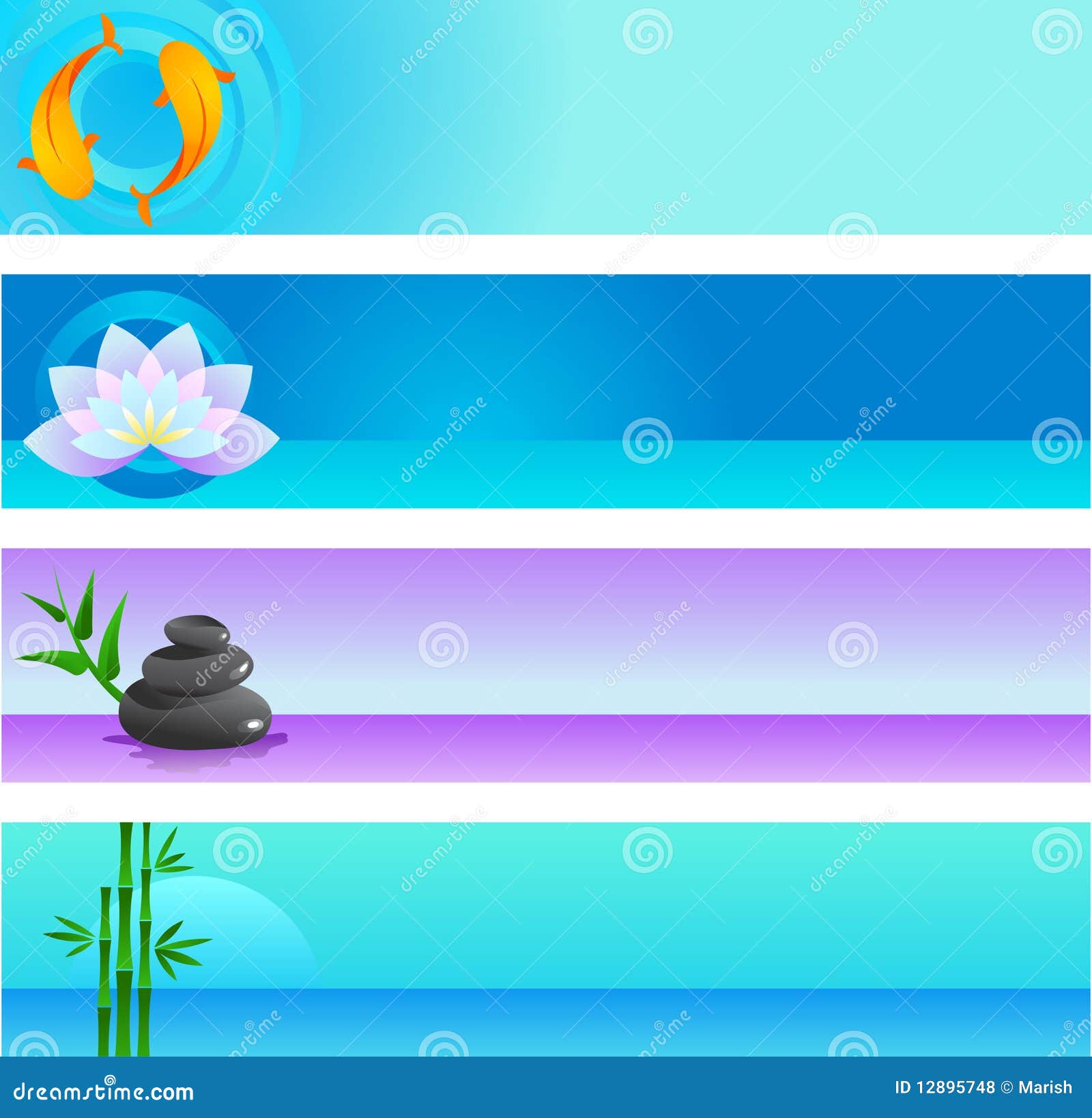 Collection of Zen Vector Templates with Logo Stock Vector ...