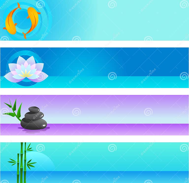 Collection of Zen Vector Templates with Logo Stock Vector ...