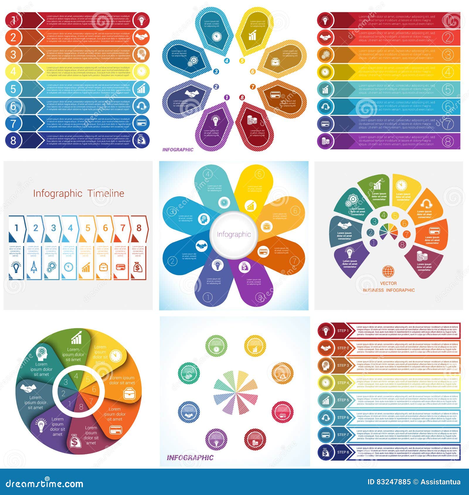 Collections Of Infographics. Cartoon Vector | CartoonDealer.com #44890147