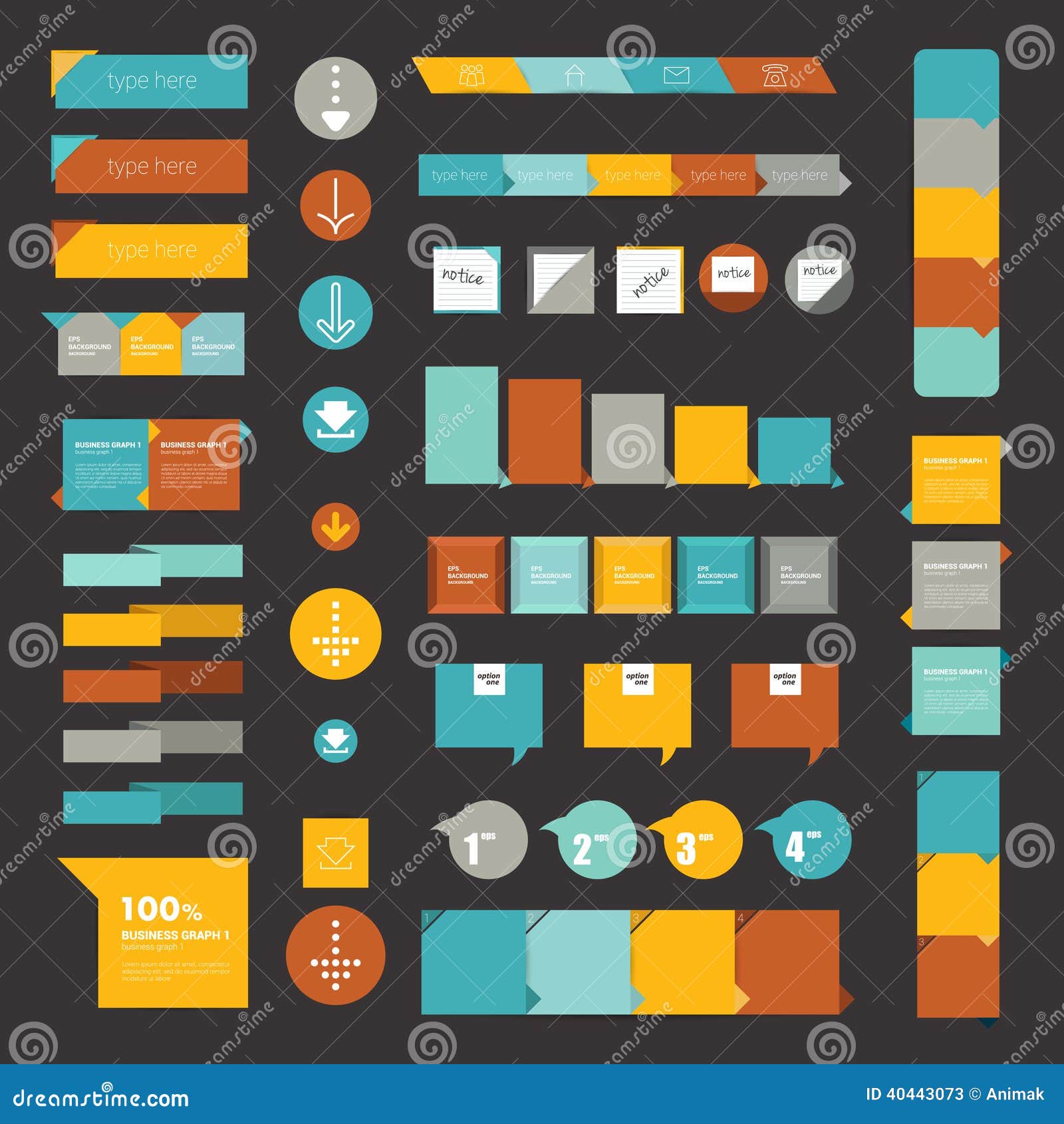 Collections Of Infographics Flat Design Diagrams. Stock Vector ... Collections Of Infographics Flat Design Diagrams. Stock Vector ...