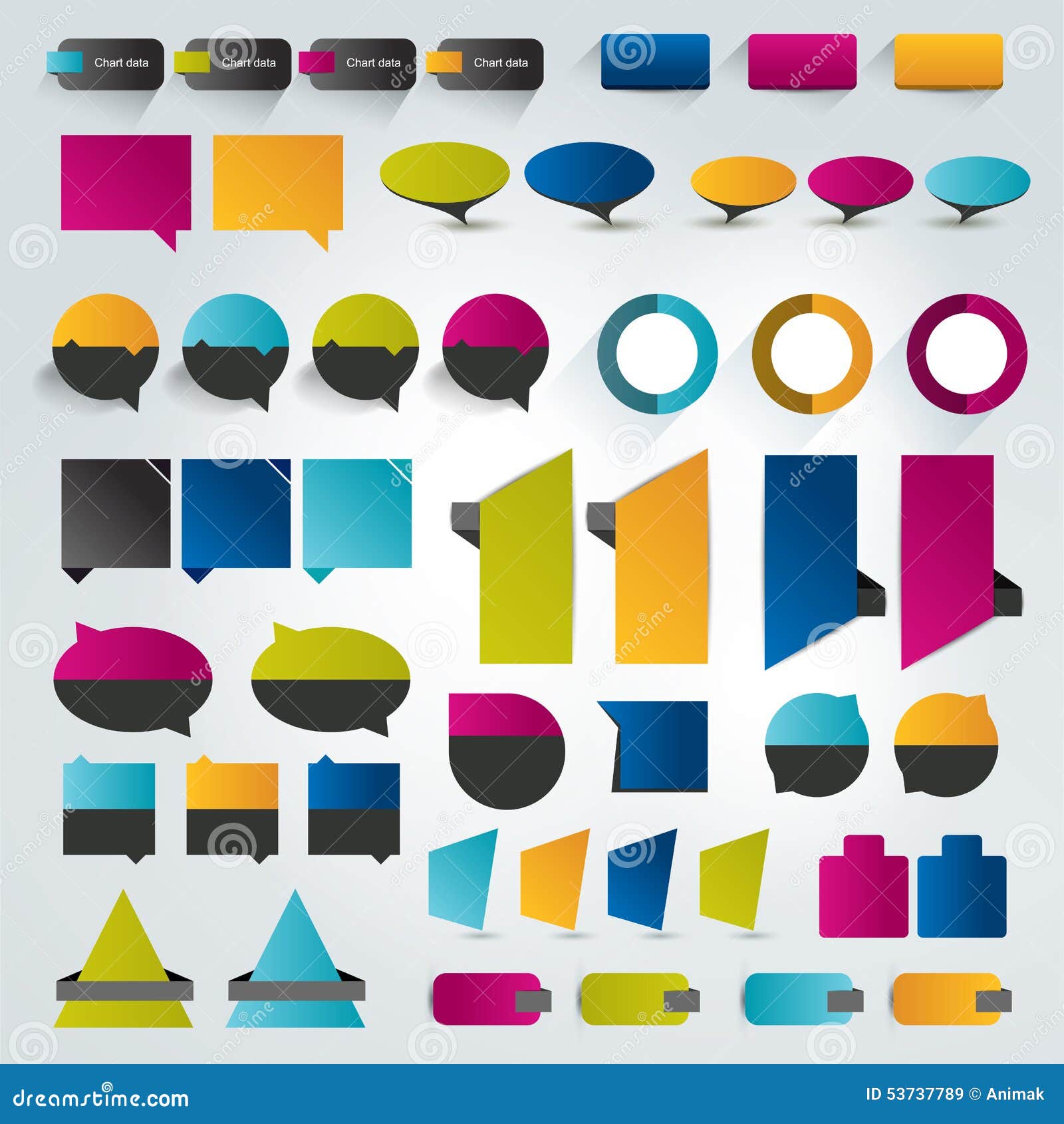 Collections of Infographics Flat Design Elements. Stock Vector ...