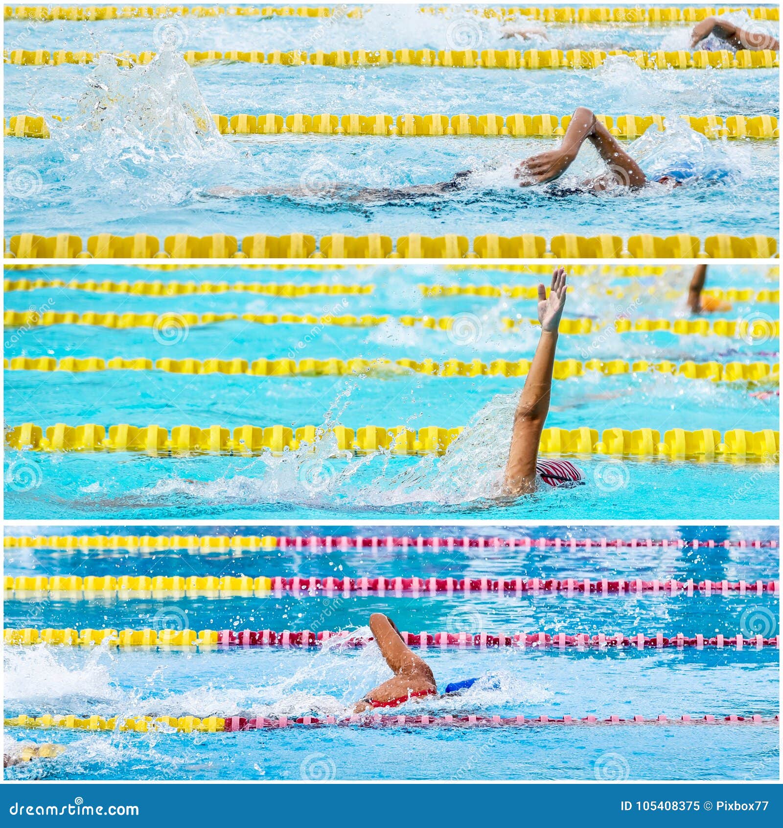 Collections of Swimmer Collage Stock Image - Image of swimmer, swimming ...