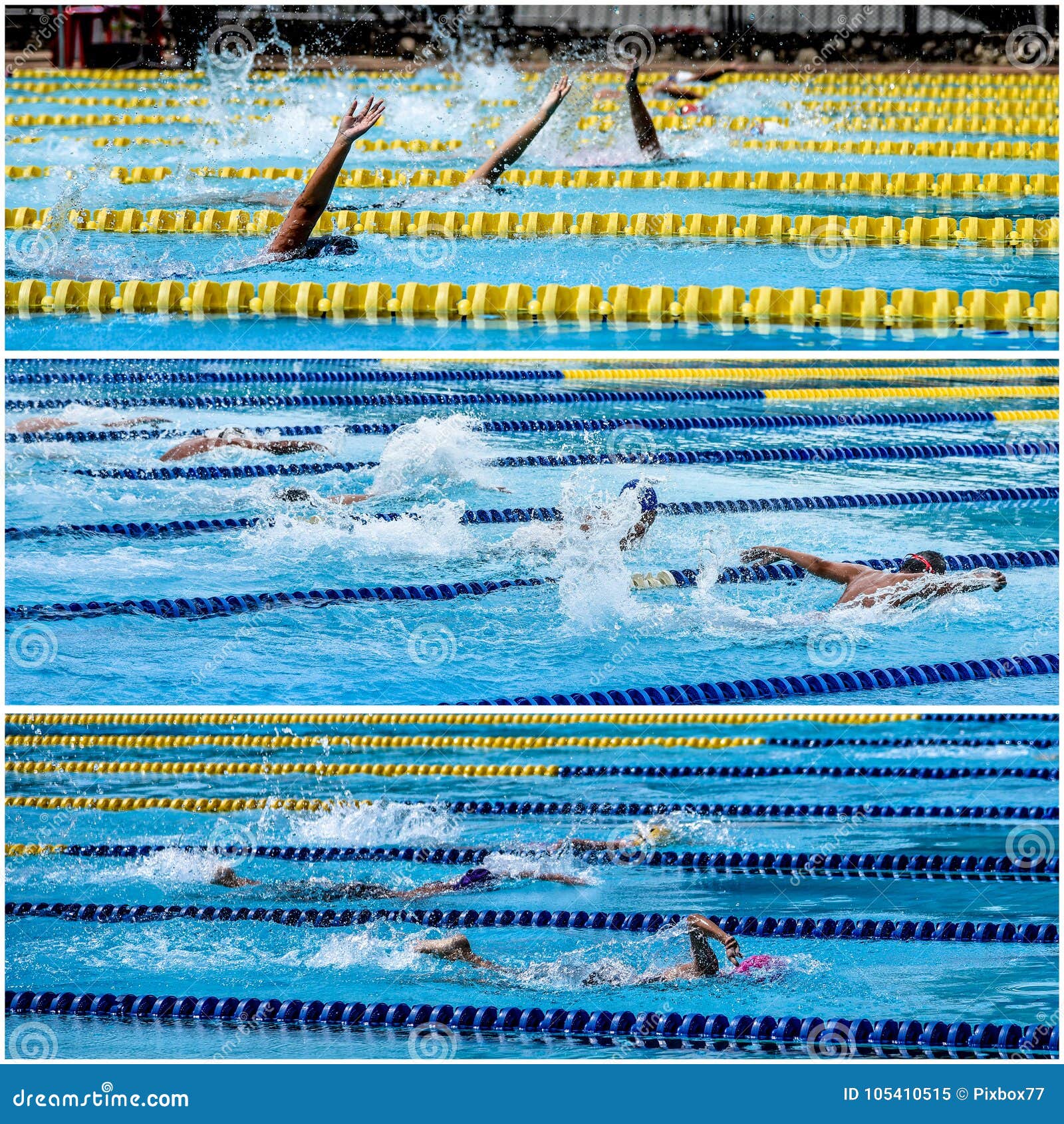 Collections of Swimmer Collage Stock Image - Image of cool, blue: 105410515