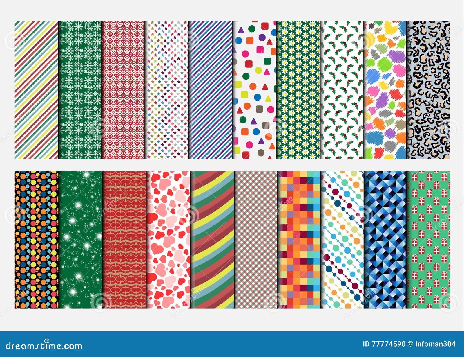 Collections of Twenty Simple Wrapping Paper in Various Colors for ...