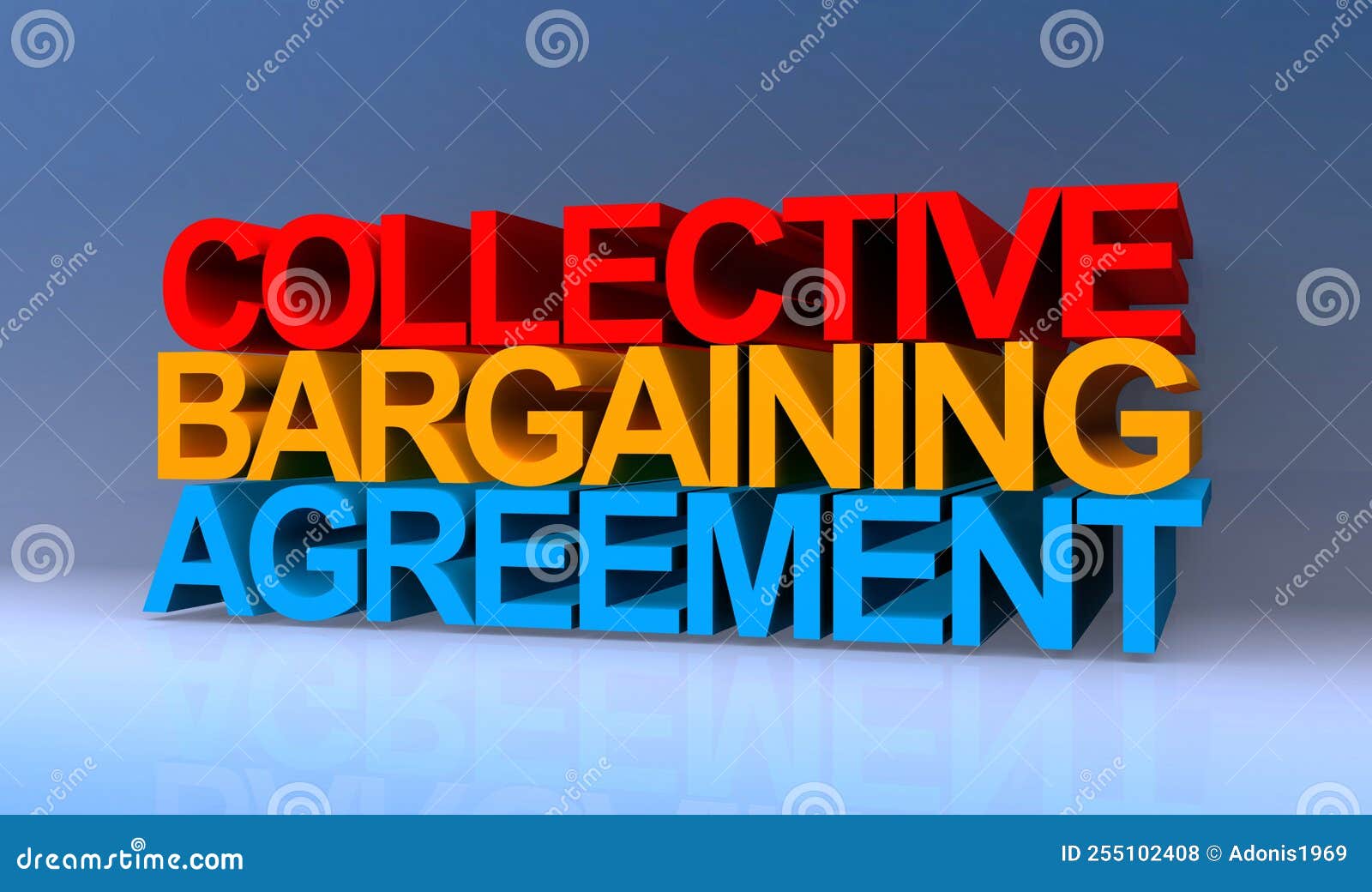 Collective Bargaining Agreement on Blue Stock Illustration ...