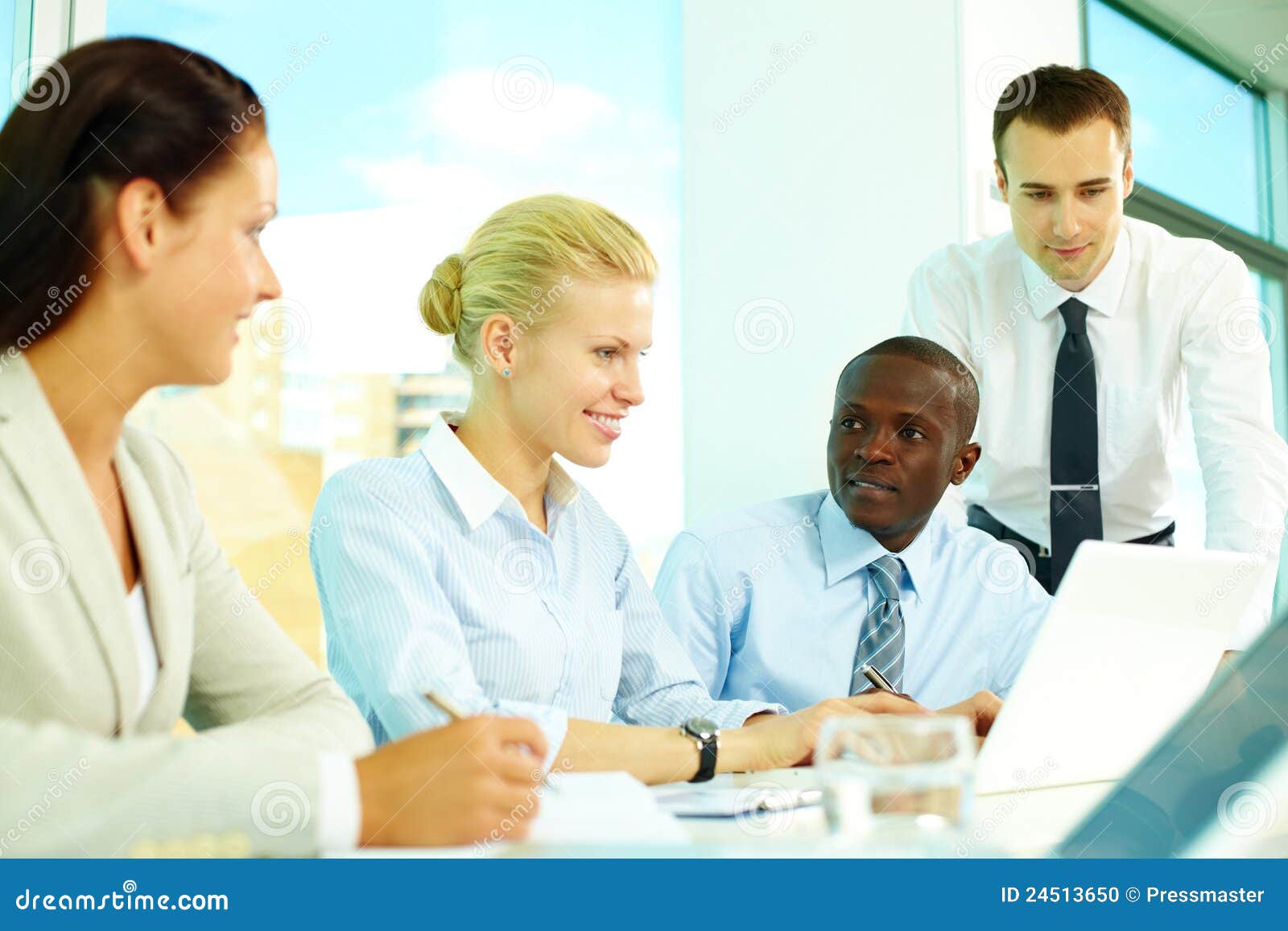 Collective discussion stock photo. Image of cooperation - 24513650