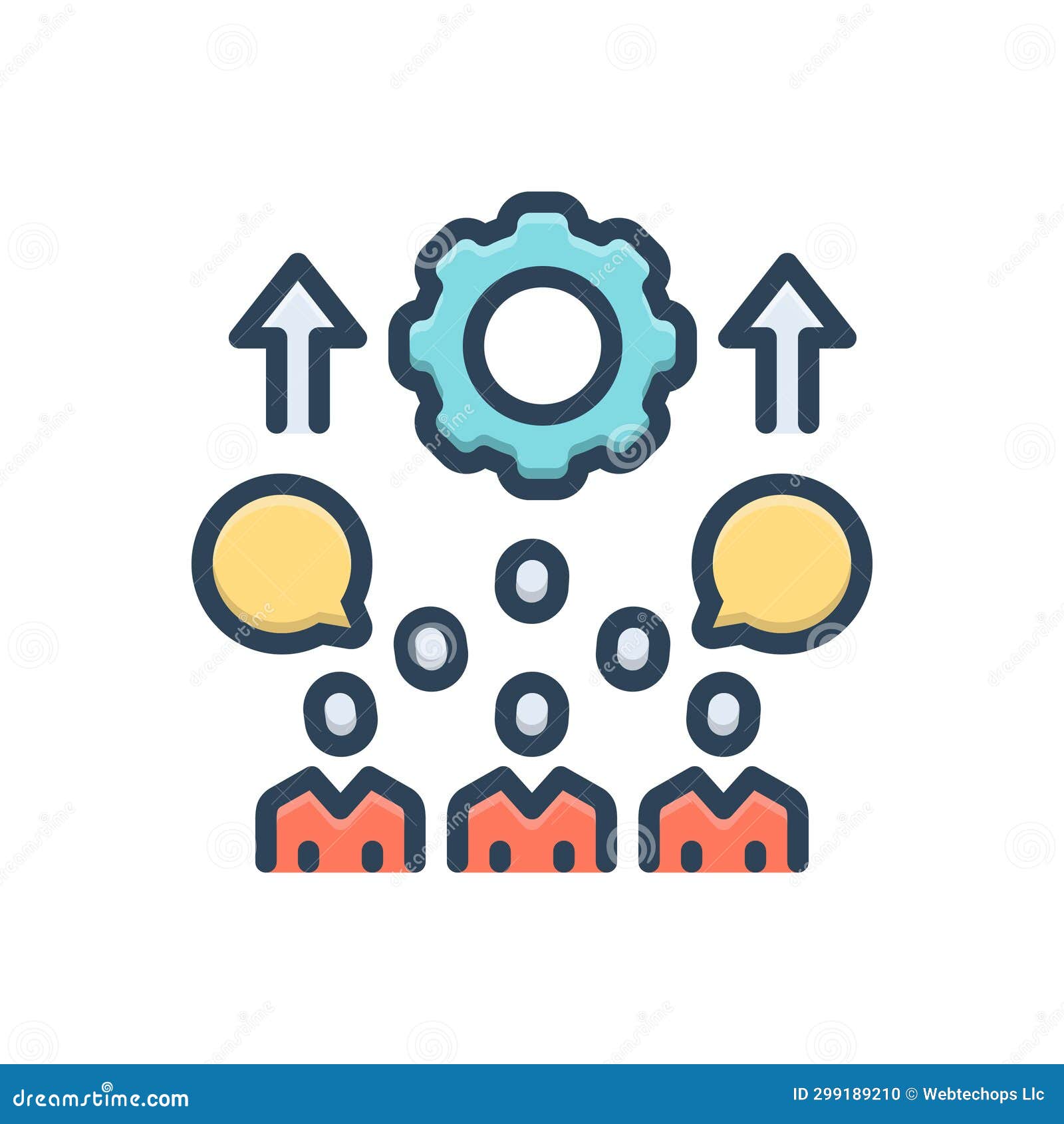 Color Illustration Icon for Collective, Mass and Development Stock ...