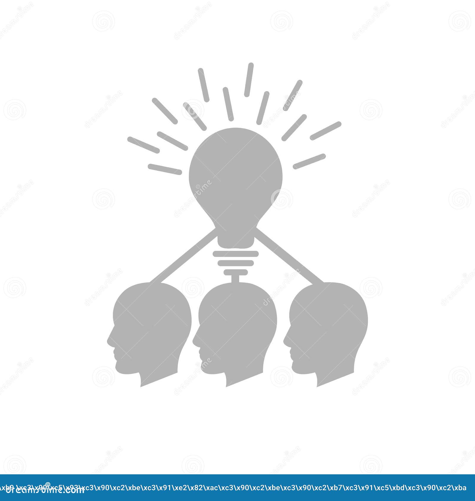 Collective Idea Icon on a White Background, Vector Illustration Stock ...