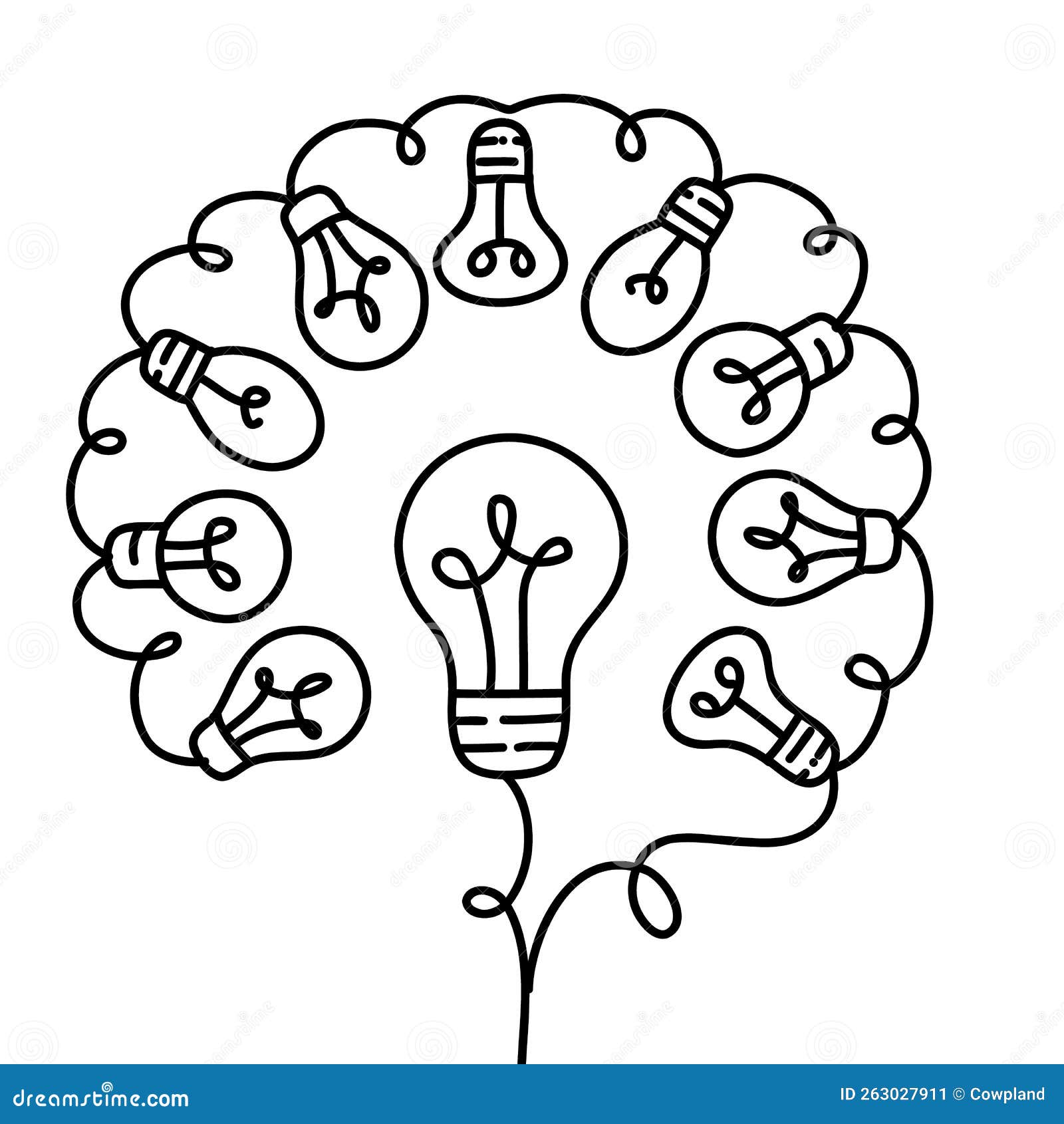 Collective Intelligence or Idea Concept Stock Vector - Illustration of ...