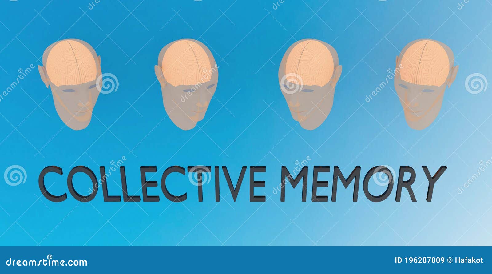 COLLECTIVE MEMORY concept stock illustration. Illustration of memory ...