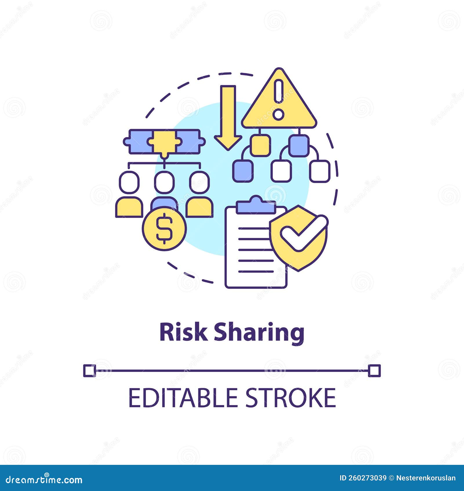Collective Risk Sharing Concept Icon Stock Vector - Illustration of ...