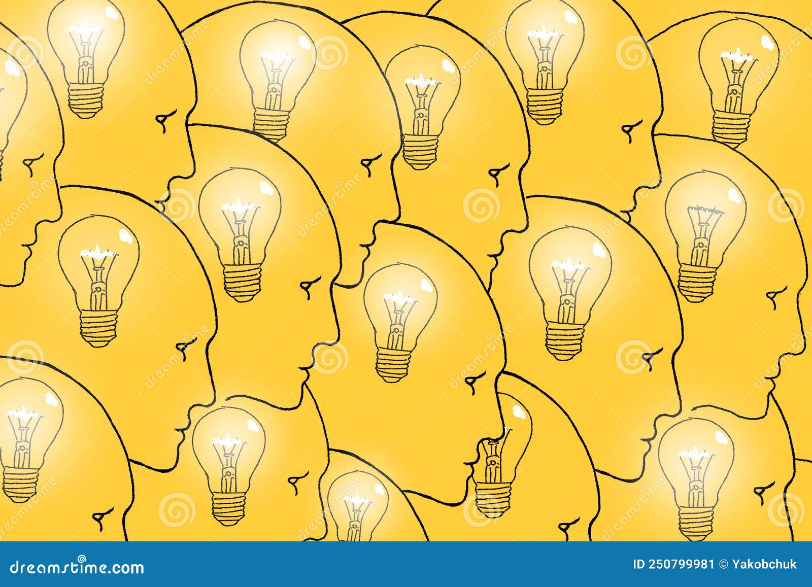 Collective Thinking, Creativity and Teamwork, Stock Image - Image of ...