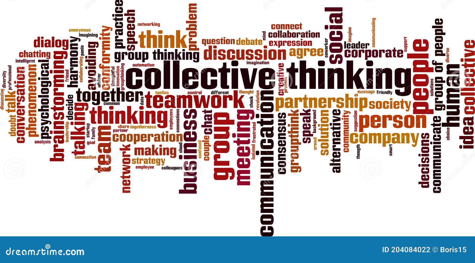 Collective Thinking Word Cloud Stock Vector - Illustration of ...