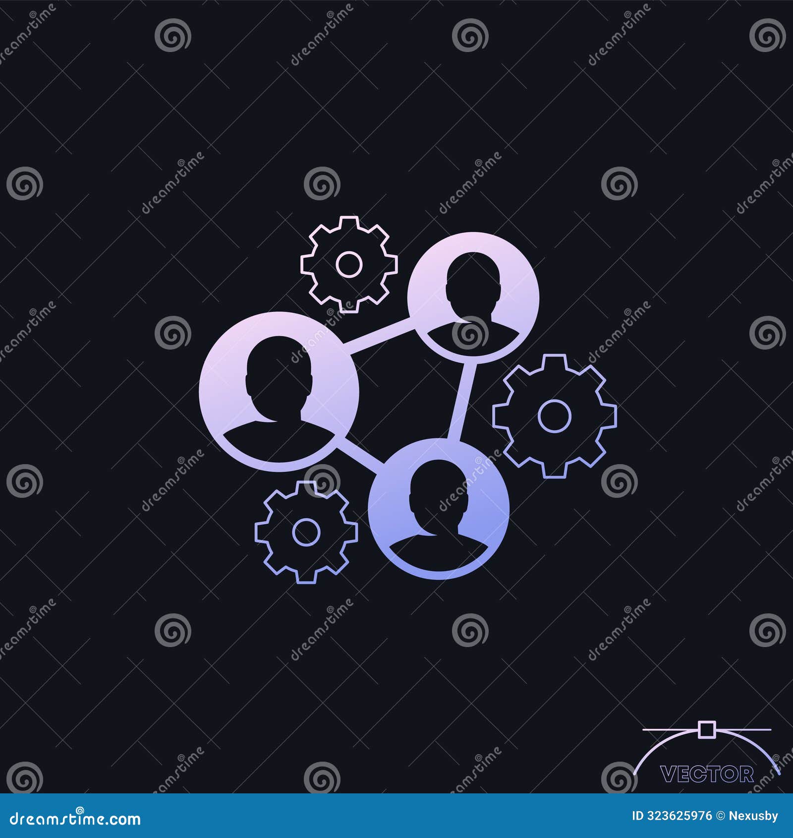 Collective Work, Teamwork Concept. Collaboration With Colleagues ...