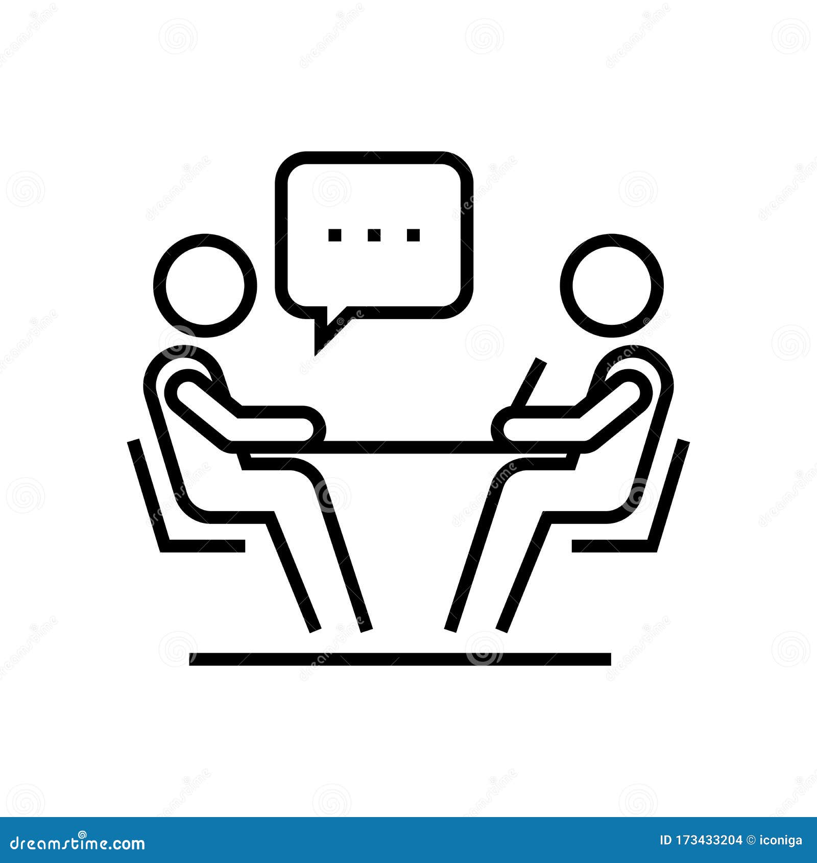 Collective Work Line Icon, Concept Sign, Outline Vector Illustration ...