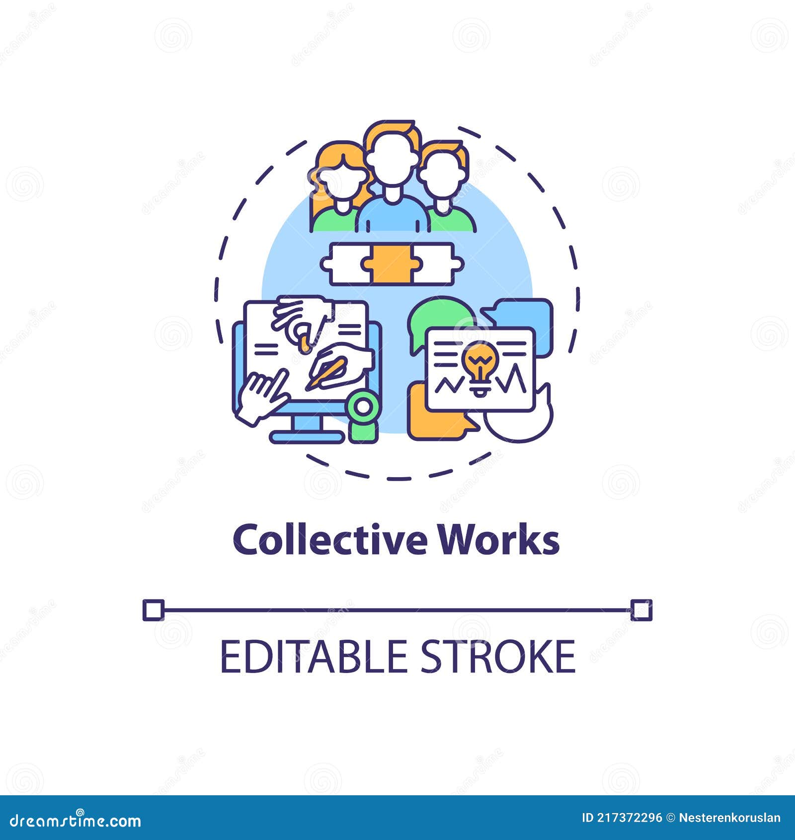 Anthology Line Icons Collection Collection Compilation Assortment