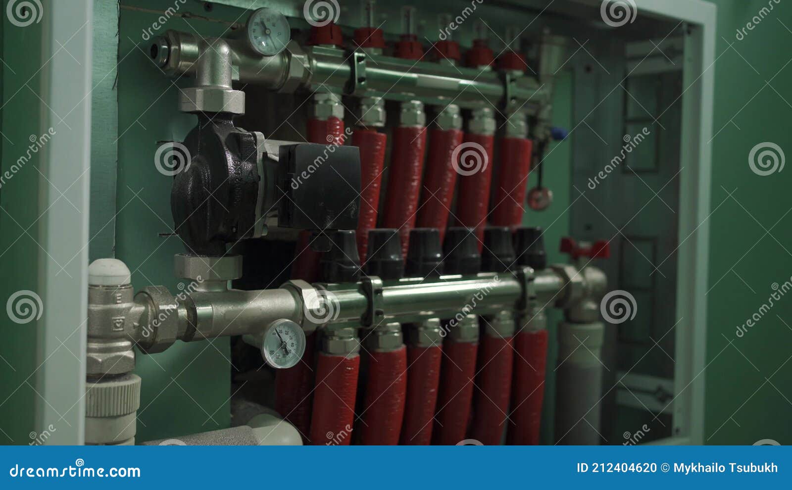 Collector of the Heating System in the House. Static Frame. Stock ...