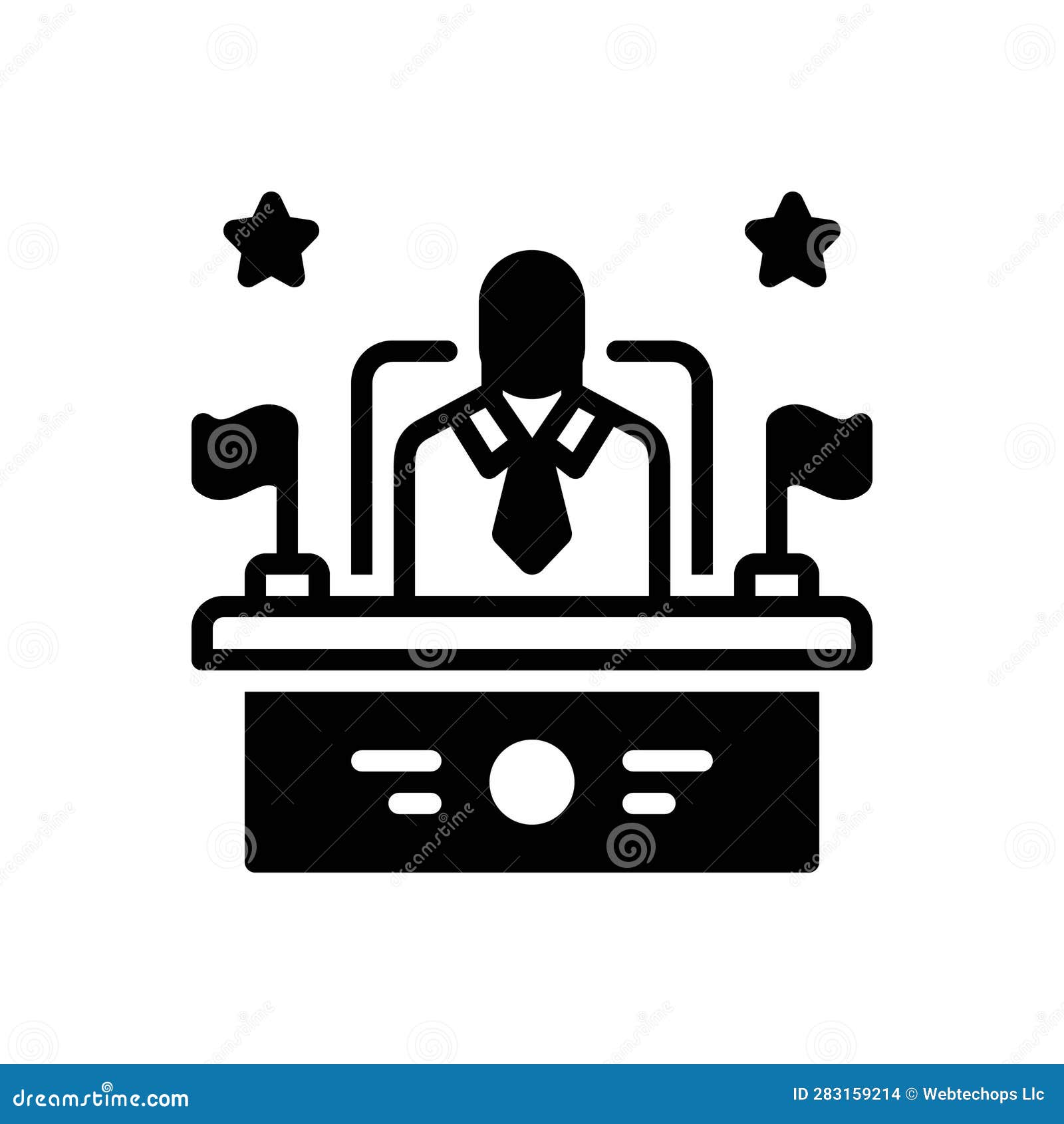 Black Solid Icon for Collector, Office Bearer and Servant Stock ...