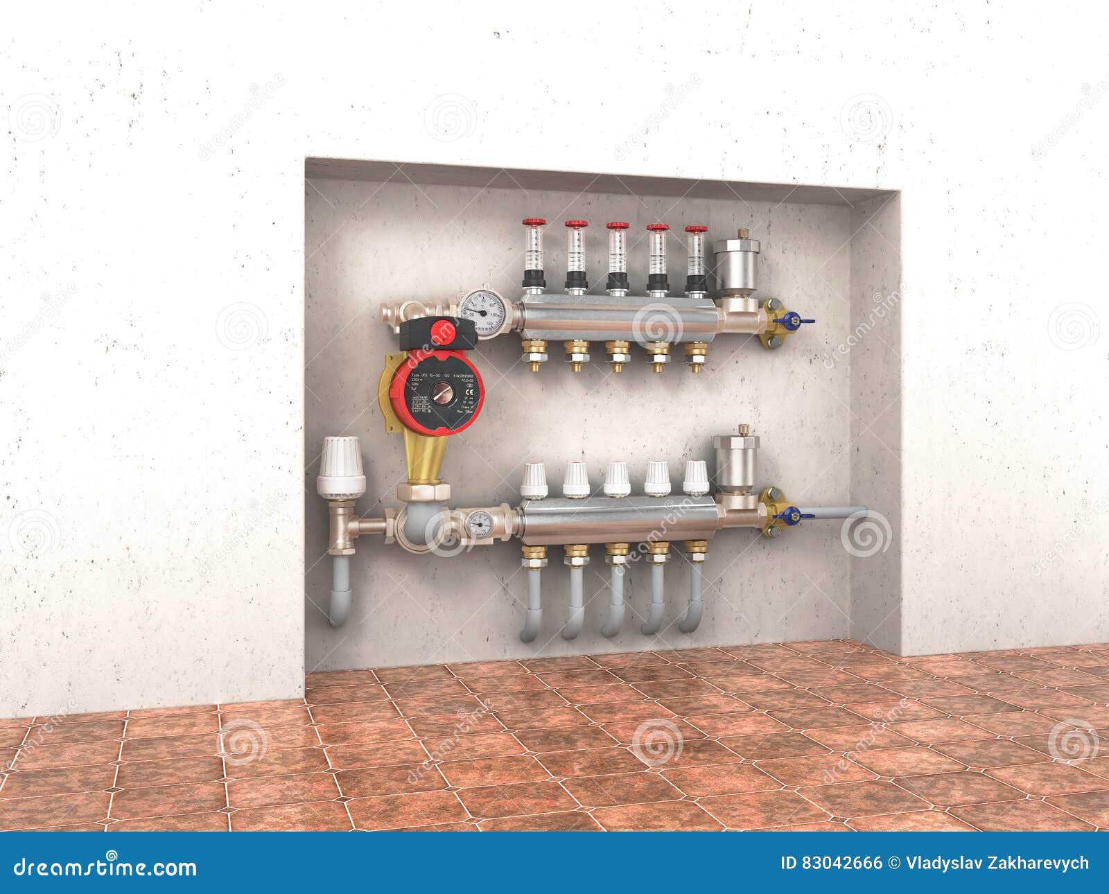 Collector, Manifold, Heating System Stock Image | CartoonDealer.com ...