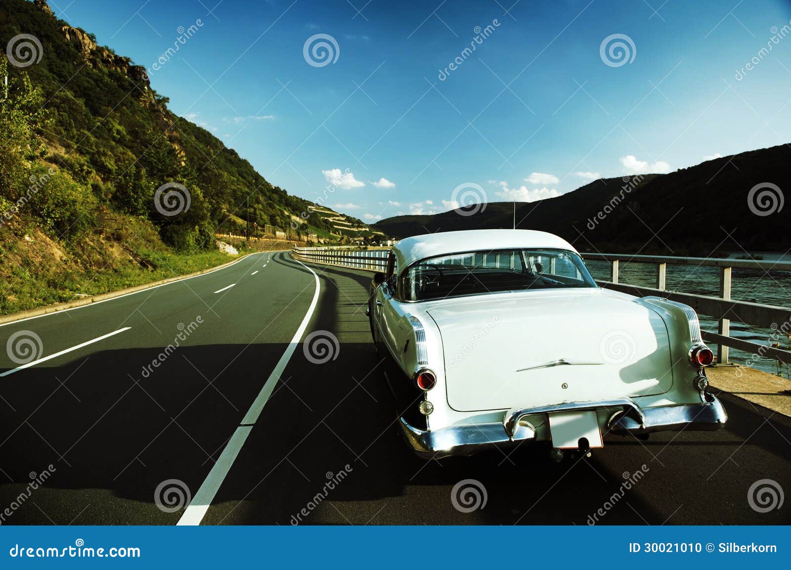 Rear of a classic car stock photo. Image of cruise, rear - 30021010