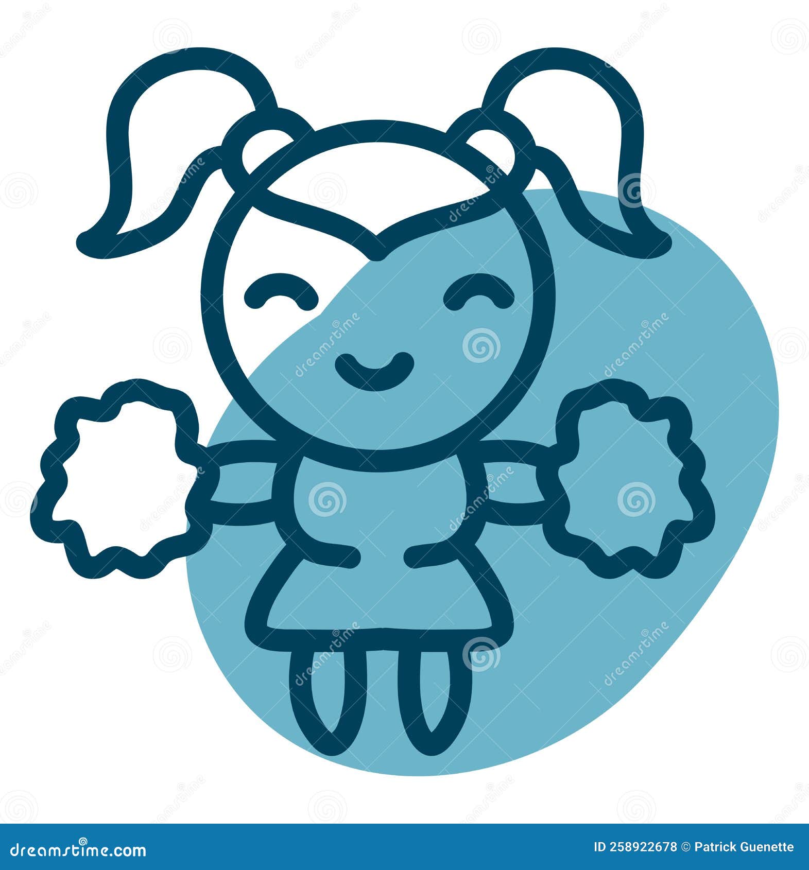 Colledge Cheerleader, Icon Vector Illustration | CartoonDealer.com ...