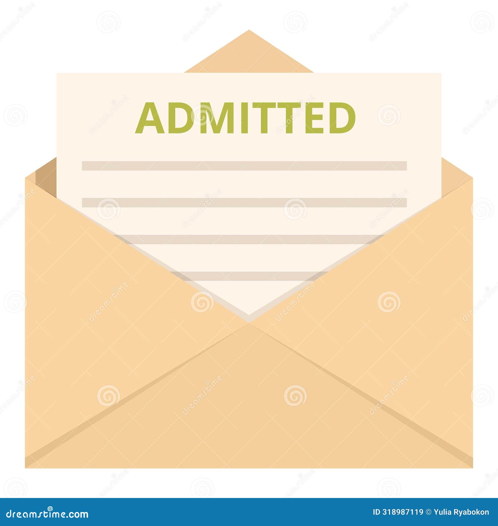 College Acceptance Letter Concept Illustration Stock Vector ...