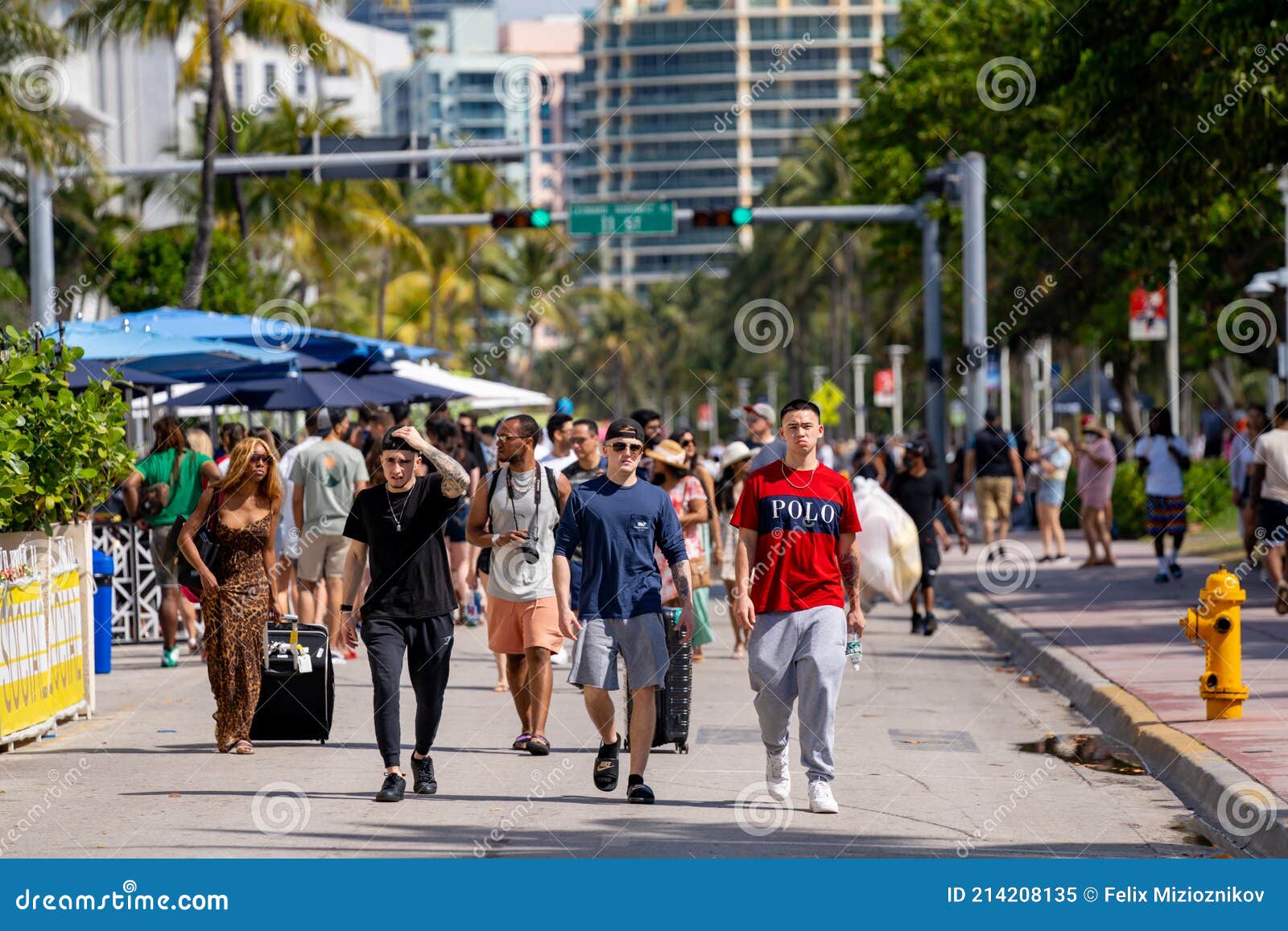 College Age People in Miami Beach for Spring Break 2021 Editorial Image ...