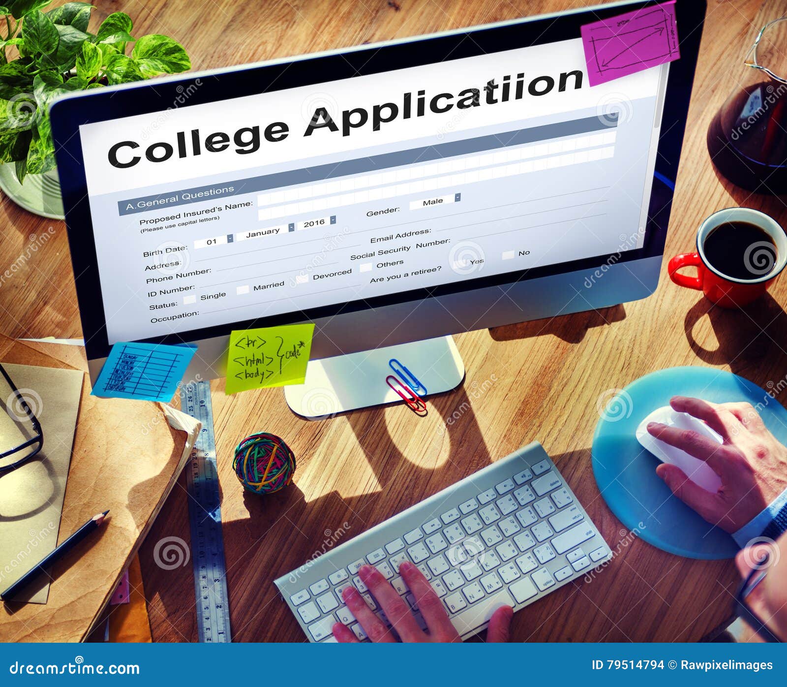 College Application Education Form Concept Stock Photo - Image of ...