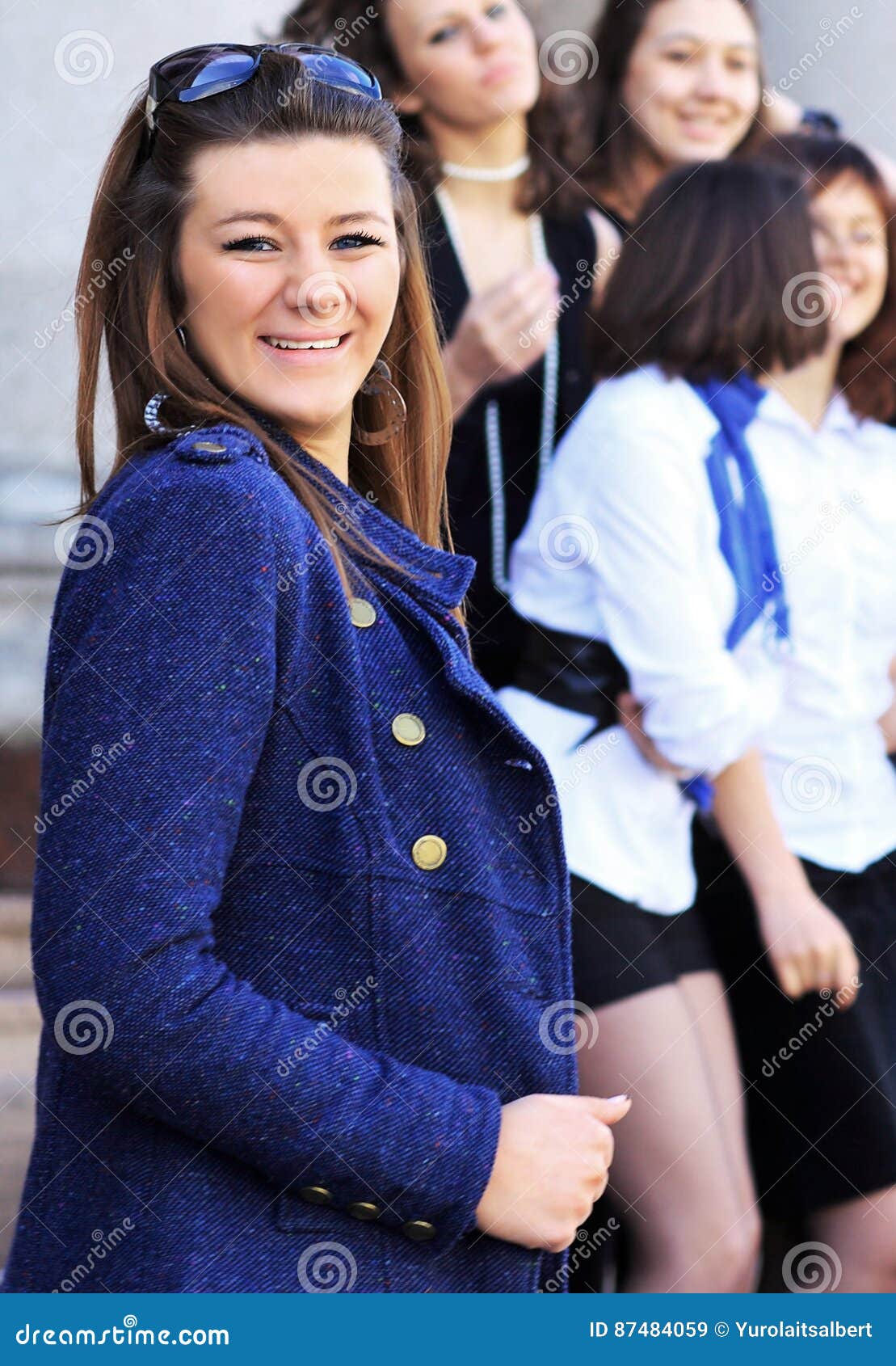 College Background Successful and Friendly Student with His Friends in ...