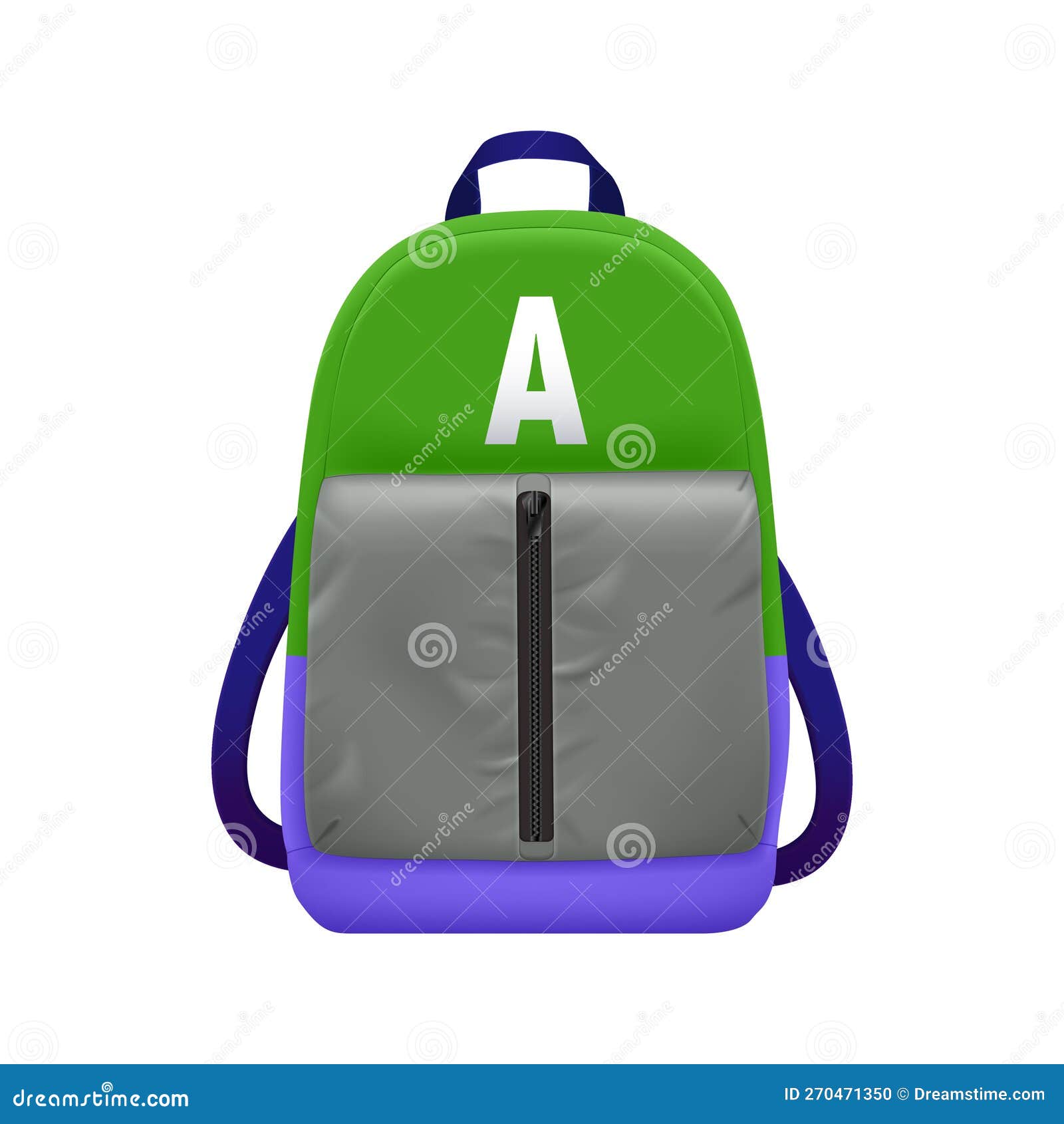 College Backpack Realistic Composition Stock Vector - Illustration of ...