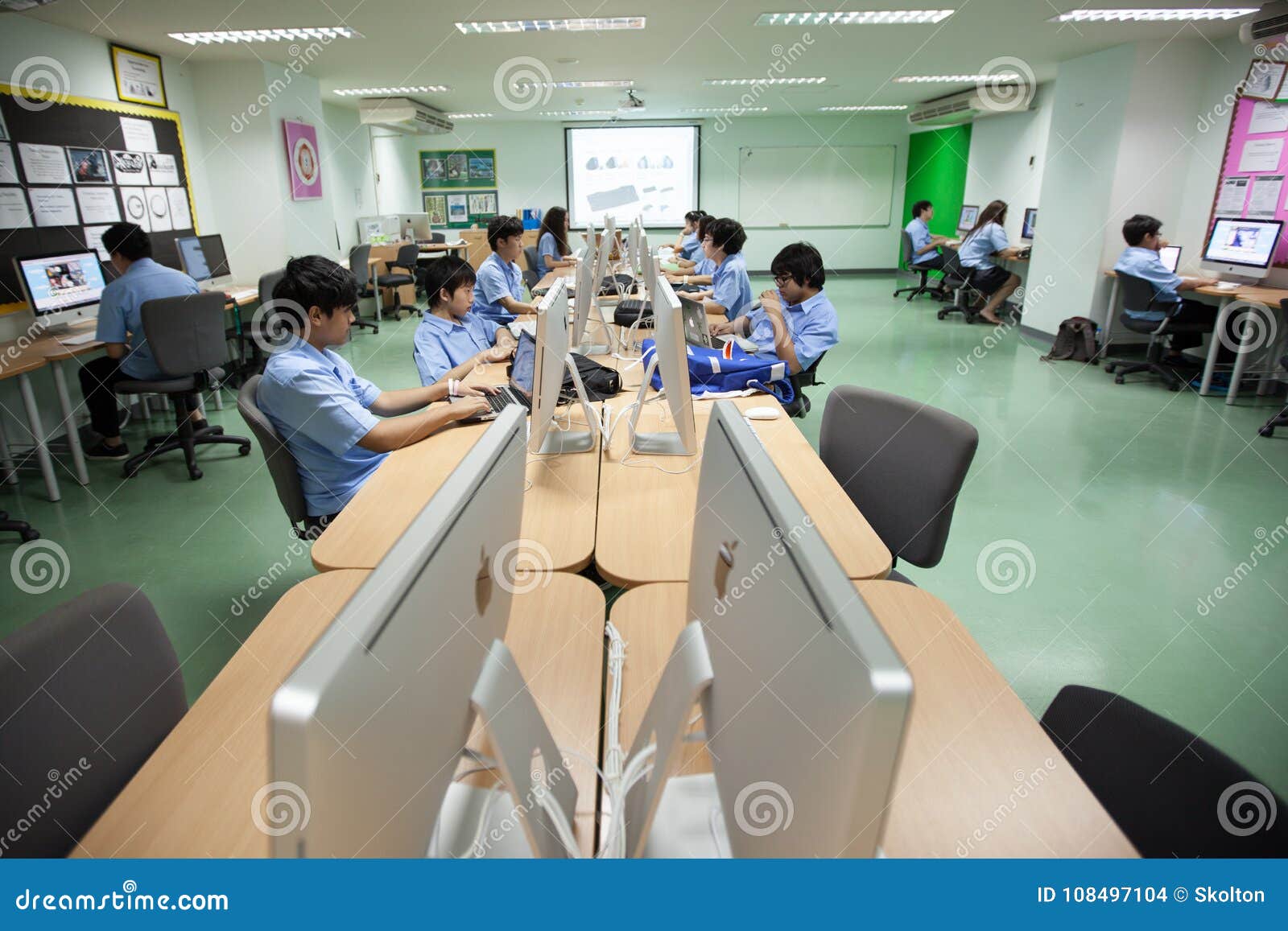 Students In A Computer Class With A Teacher Editorial Photo ...