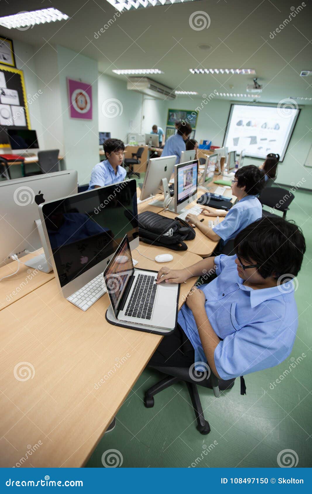 Students In A Computer Class With A Teacher Editorial Photo ...