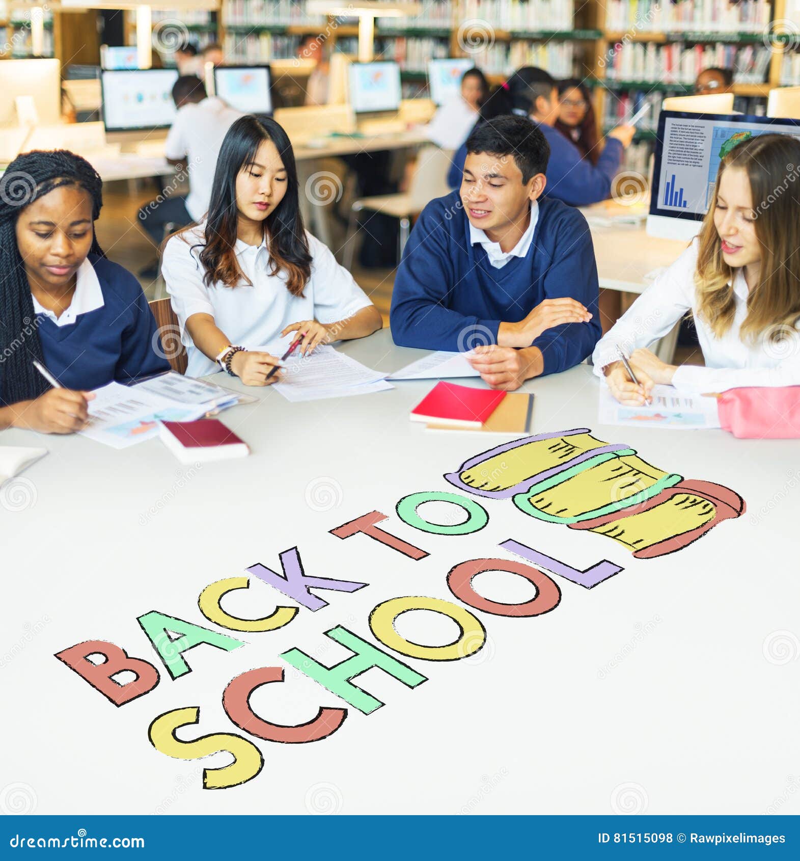 College Classmate Computer Focus Concept Stock Photo - Image of ...