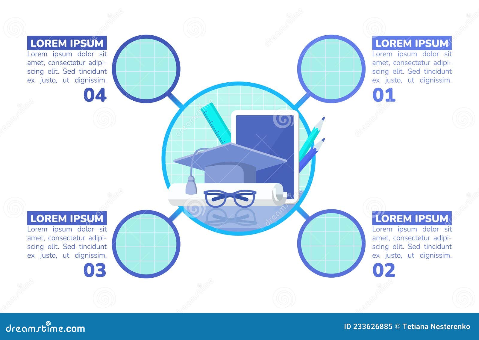College Degree Infographic Chart Design Template Stock Vector ...
