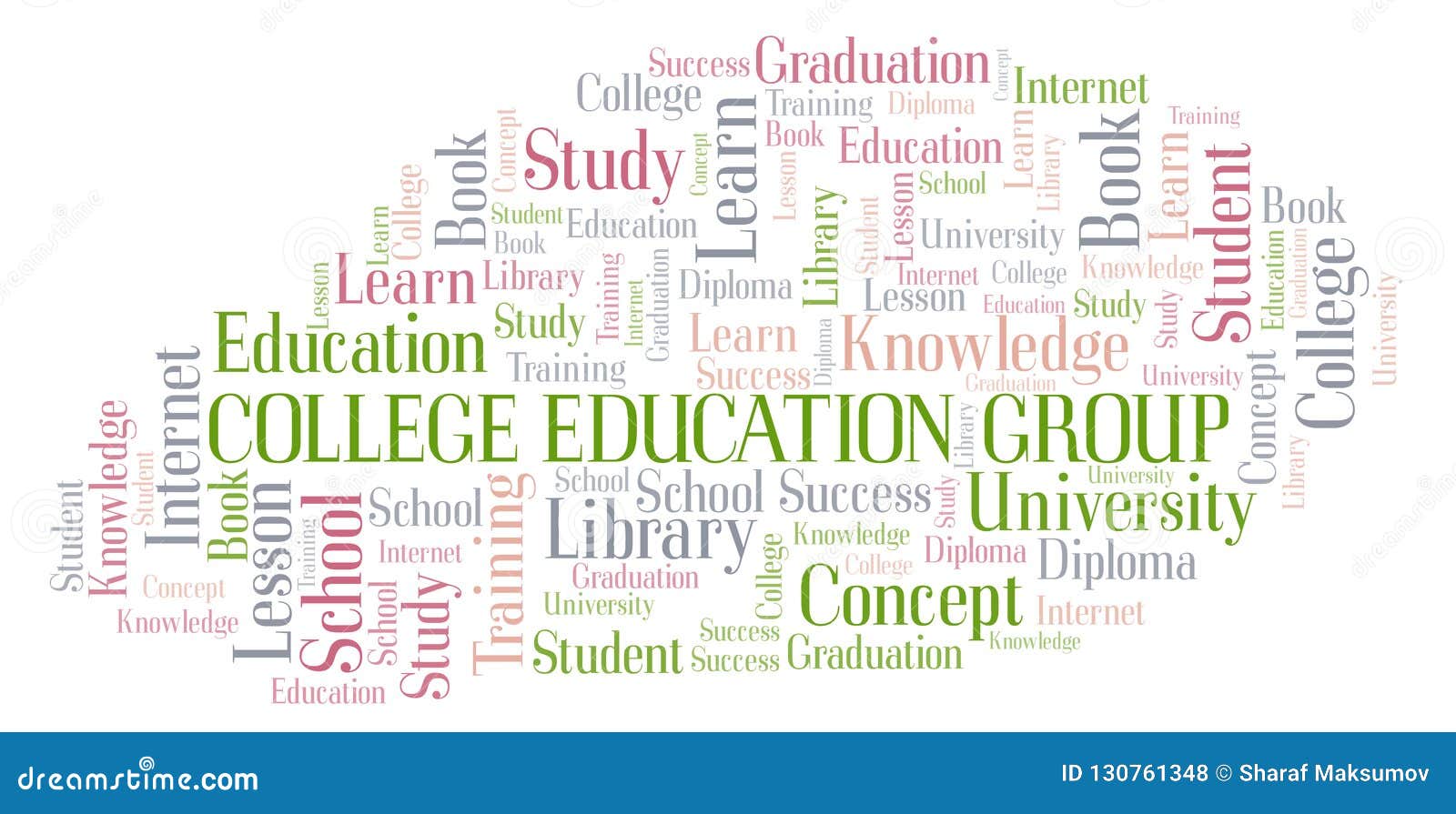 College Education Group Word Cloud. Stock Illustration - Illustration ...