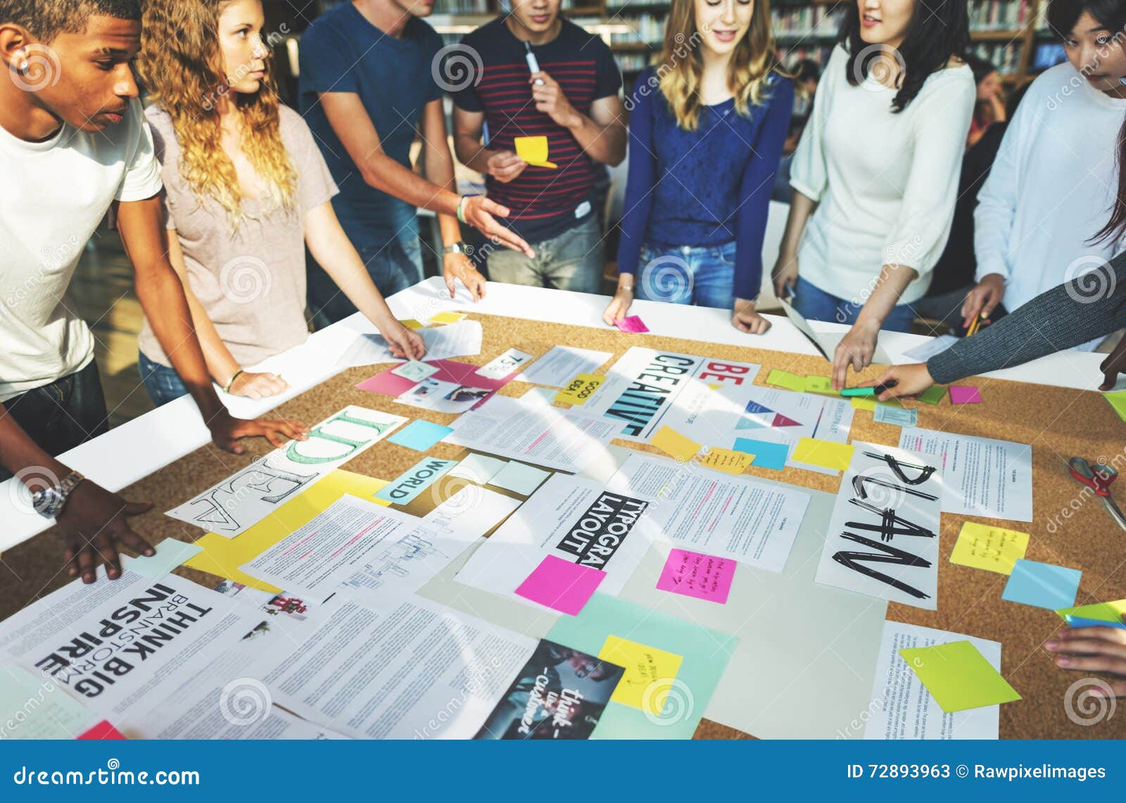 College Education Planning Teamwork Studying Concept Stock Image ...