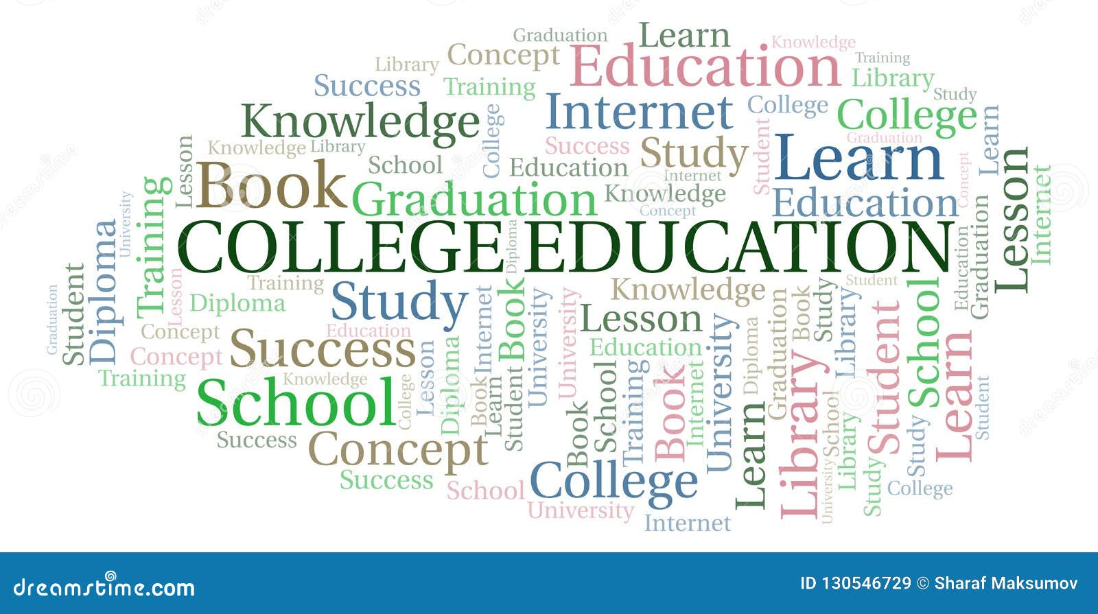 College Education Word Cloud. Stock Illustration - Illustration of ...