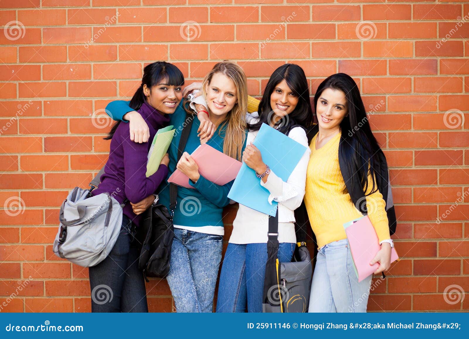College friends stock photo. Image of diversity, modern - 25911146