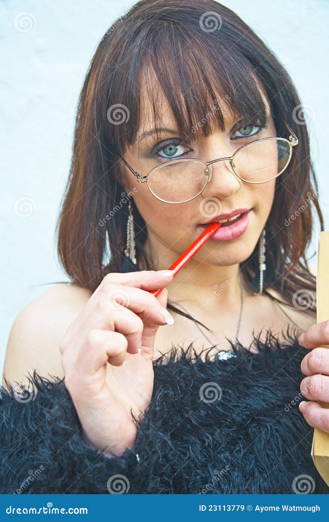 College Girl. an Intellectual ? Stock Image - Image of teacher ...