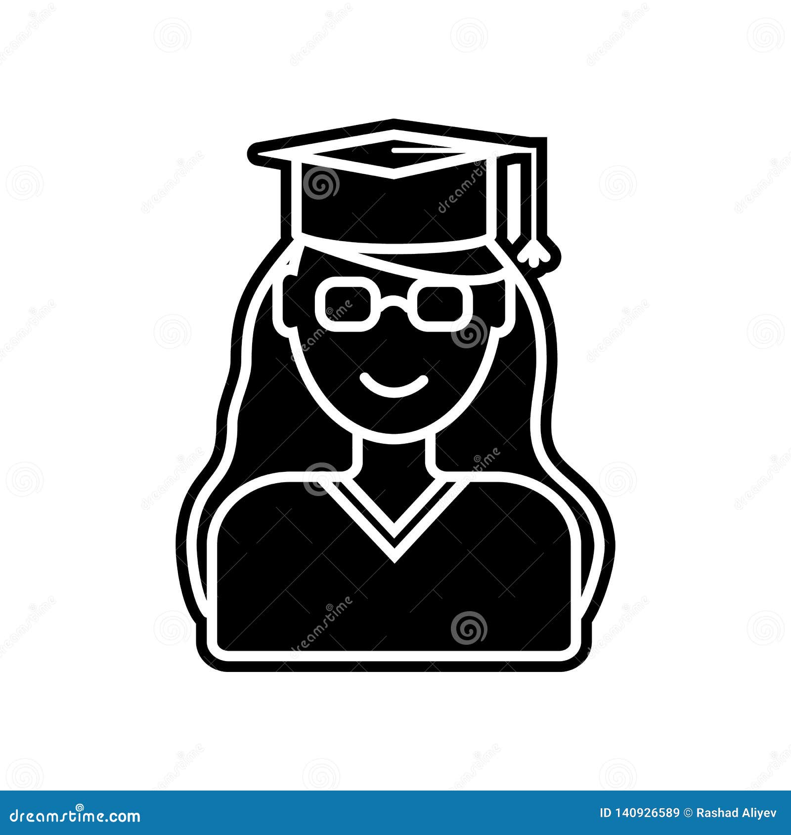 College Graduate Icon. Element of Education for Mobile Concept and Web ...