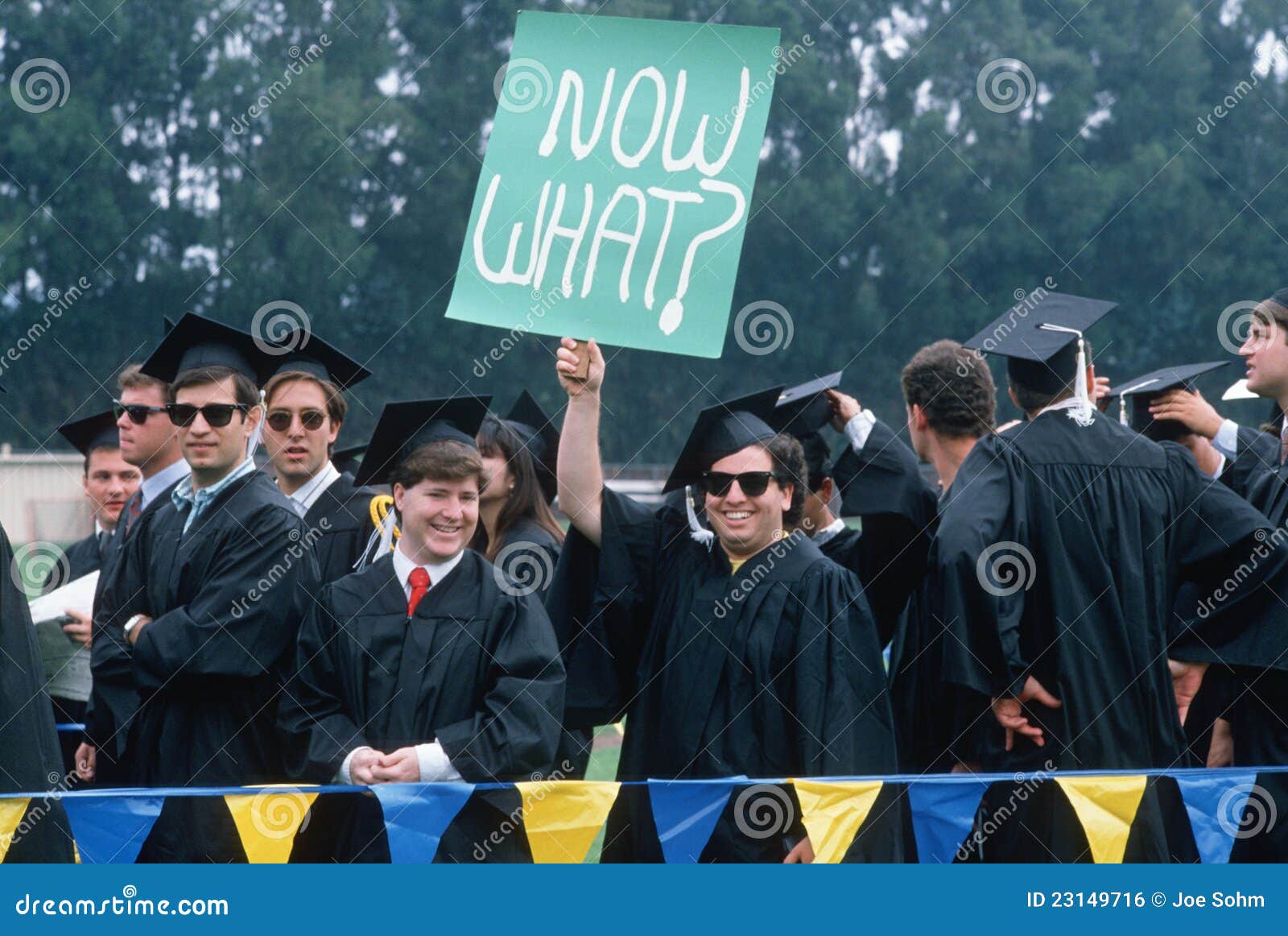 College Graduates with Sign, Editorial Photo - Image of educational ...