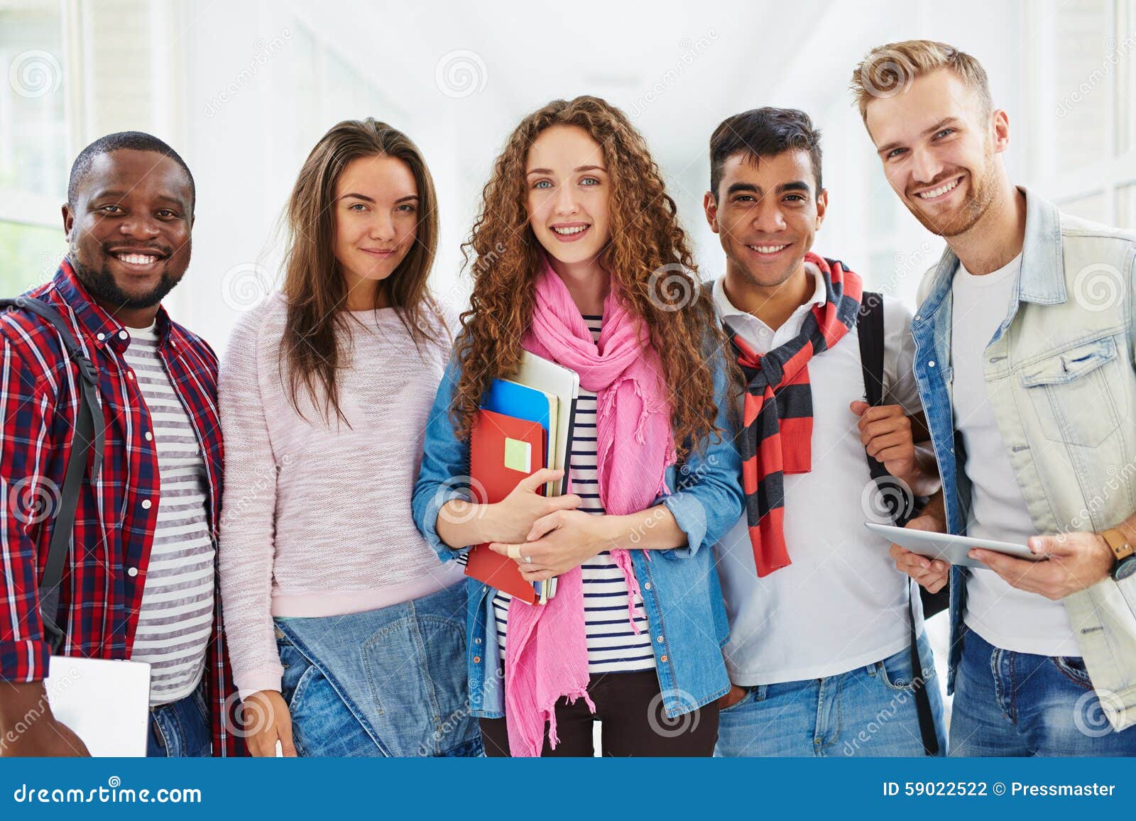 College groupmates stock photo. Image of group, casual - 59022522